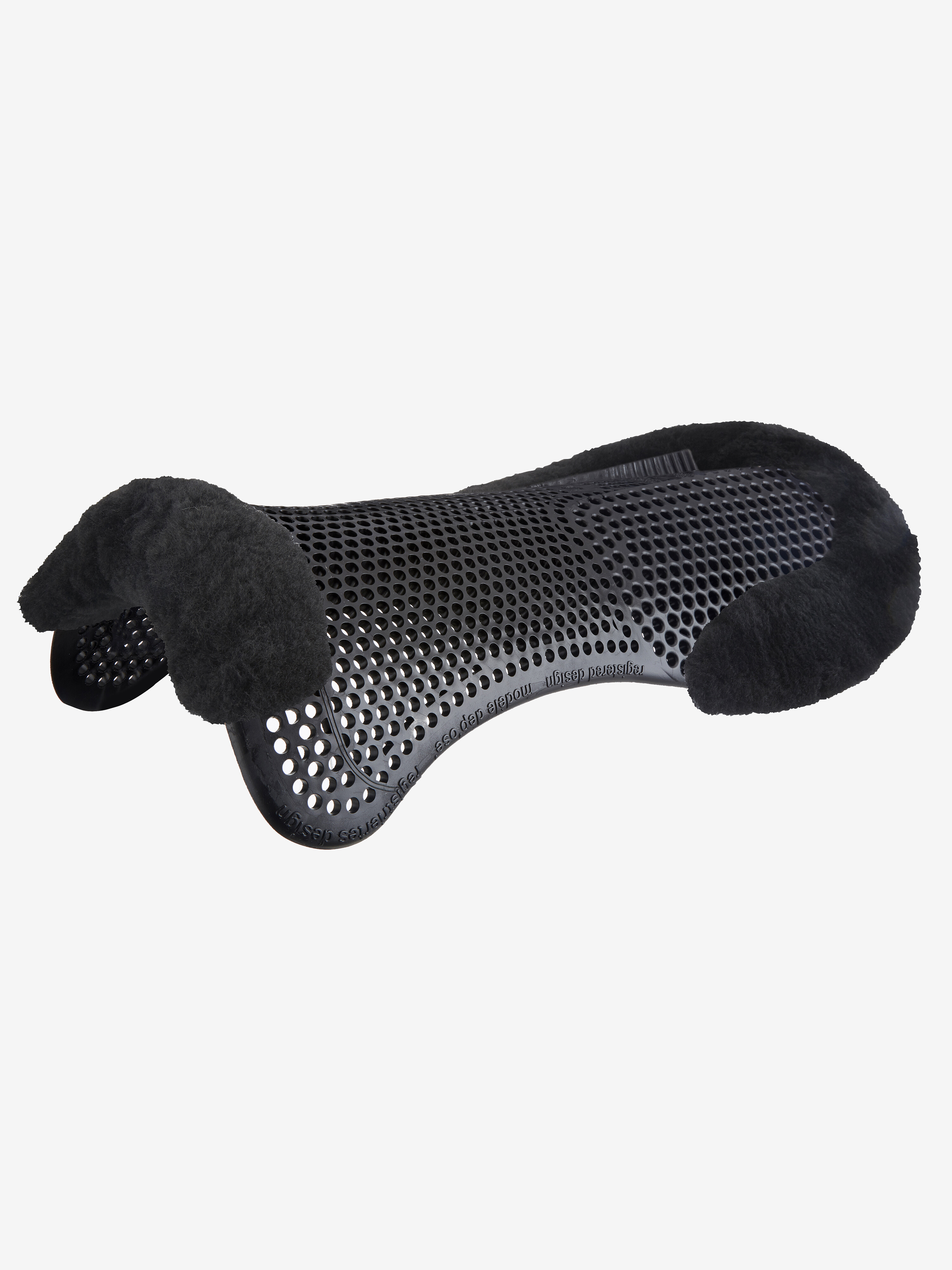 Gel Lambskin Half Pad Rear Riser Black Saddle Pads