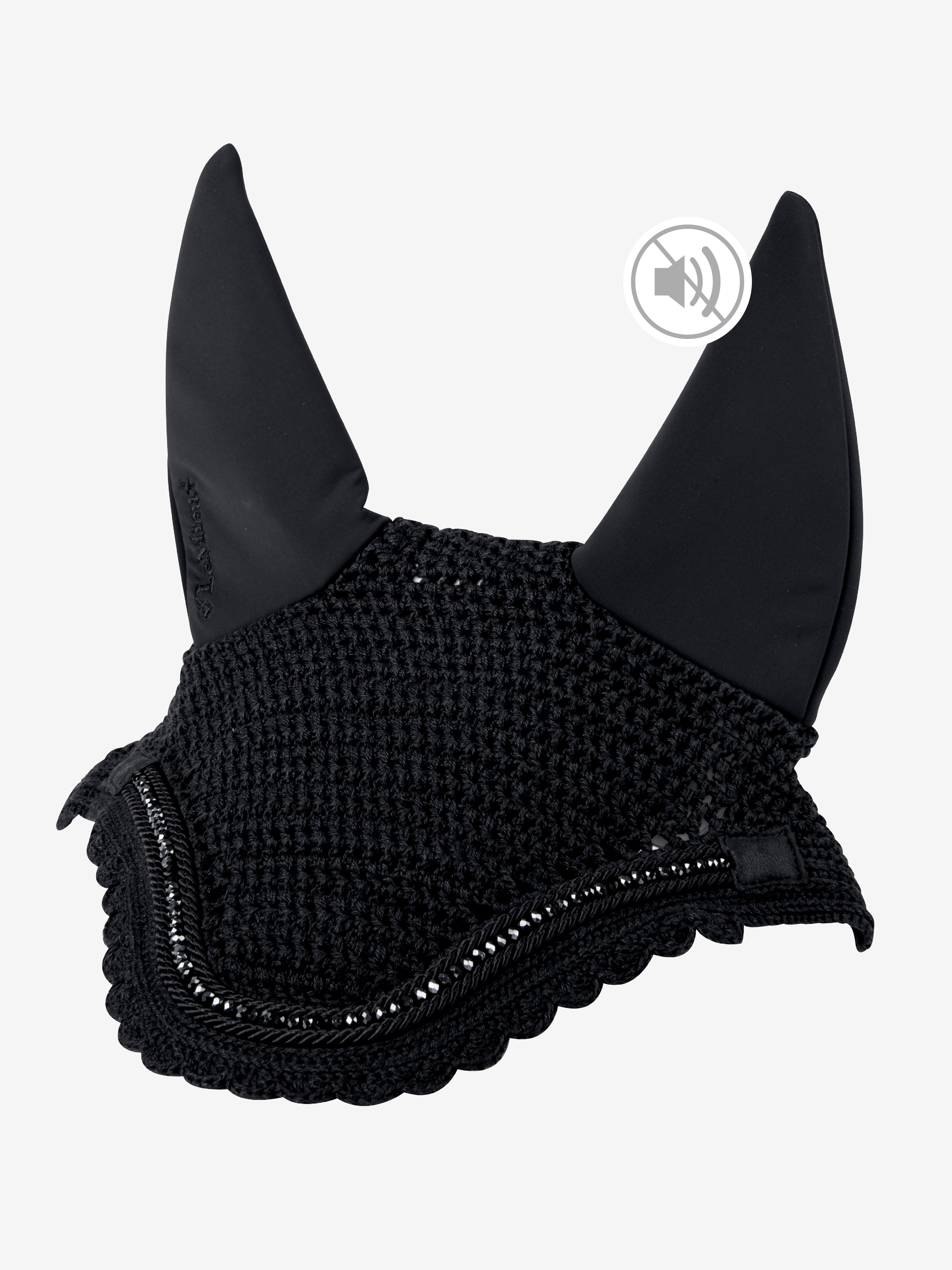 Diamante Acoustic Ear Bonnet Black Horse