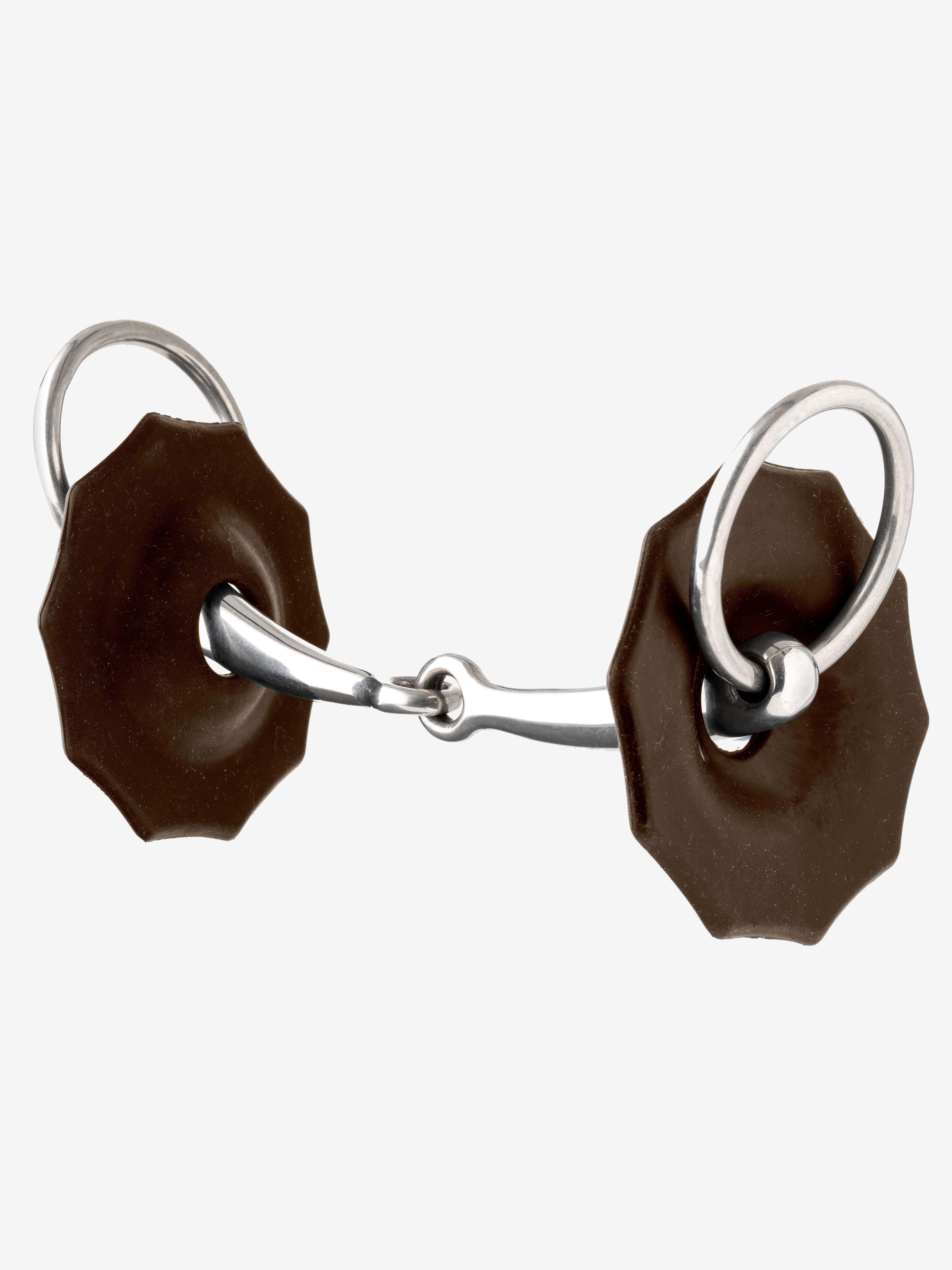 Contoured Rubber Bit Guards Brown Horse