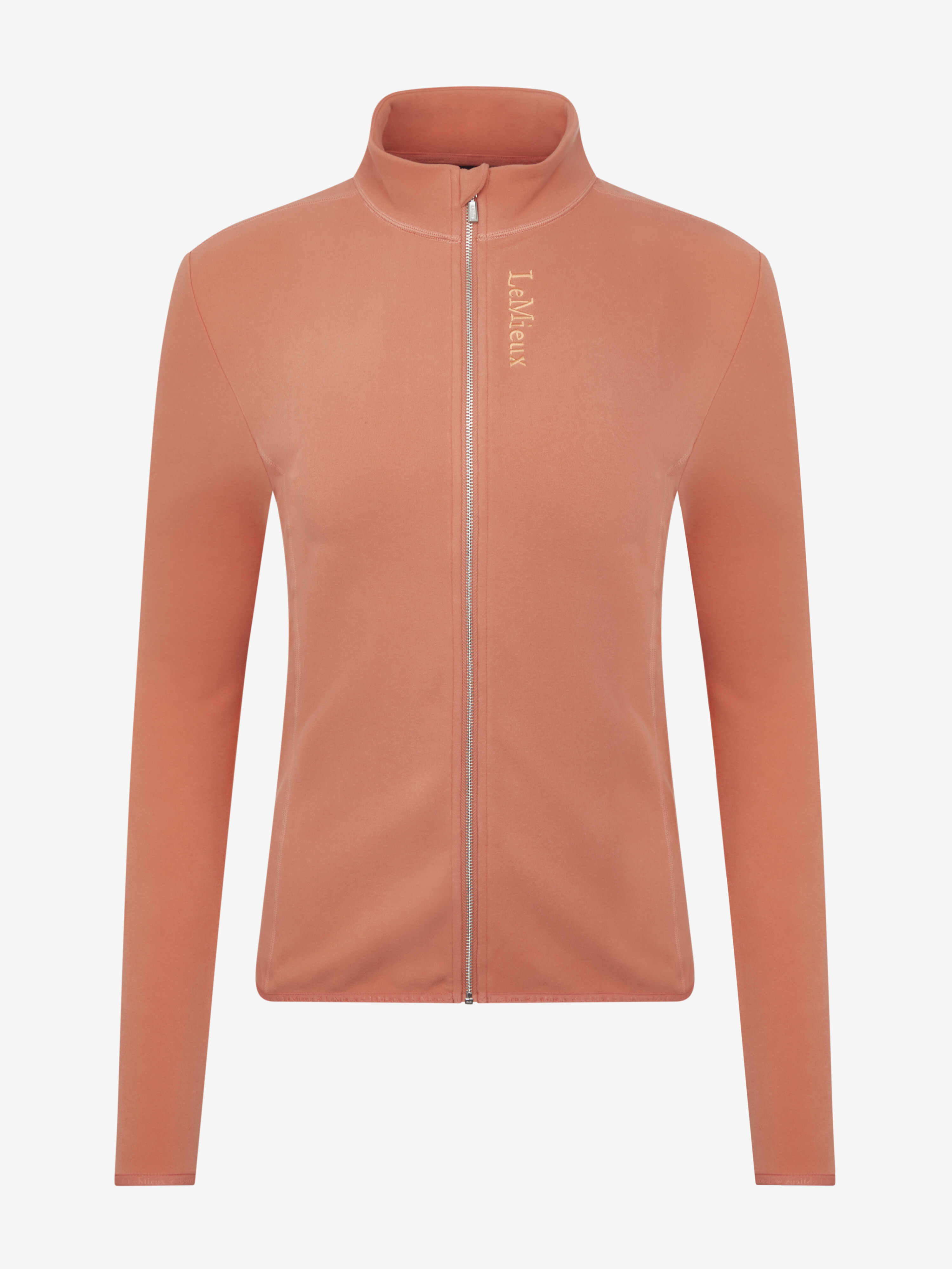 Faye Fleece Zip Through Apricot Clothing