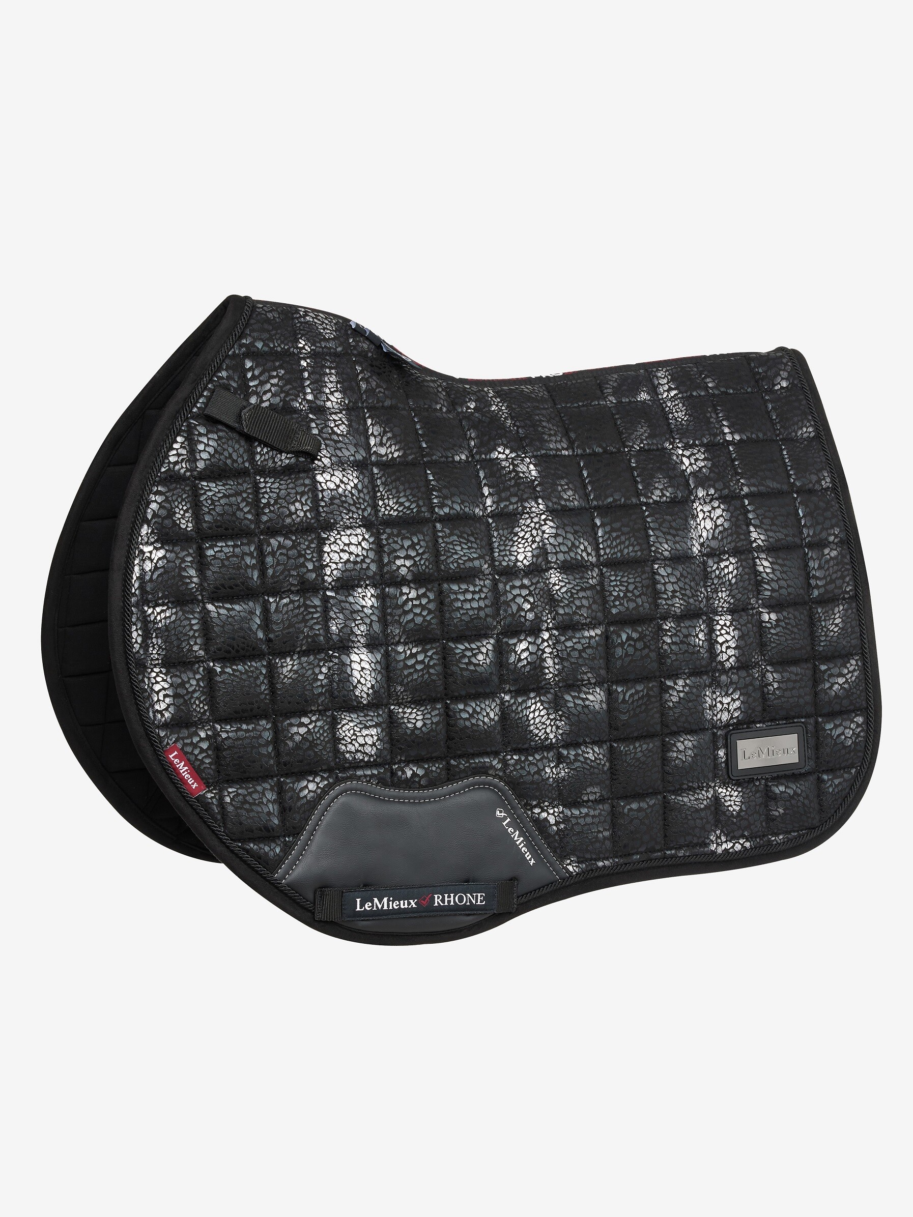 Adour EuroJump Square Black Saddle Pads