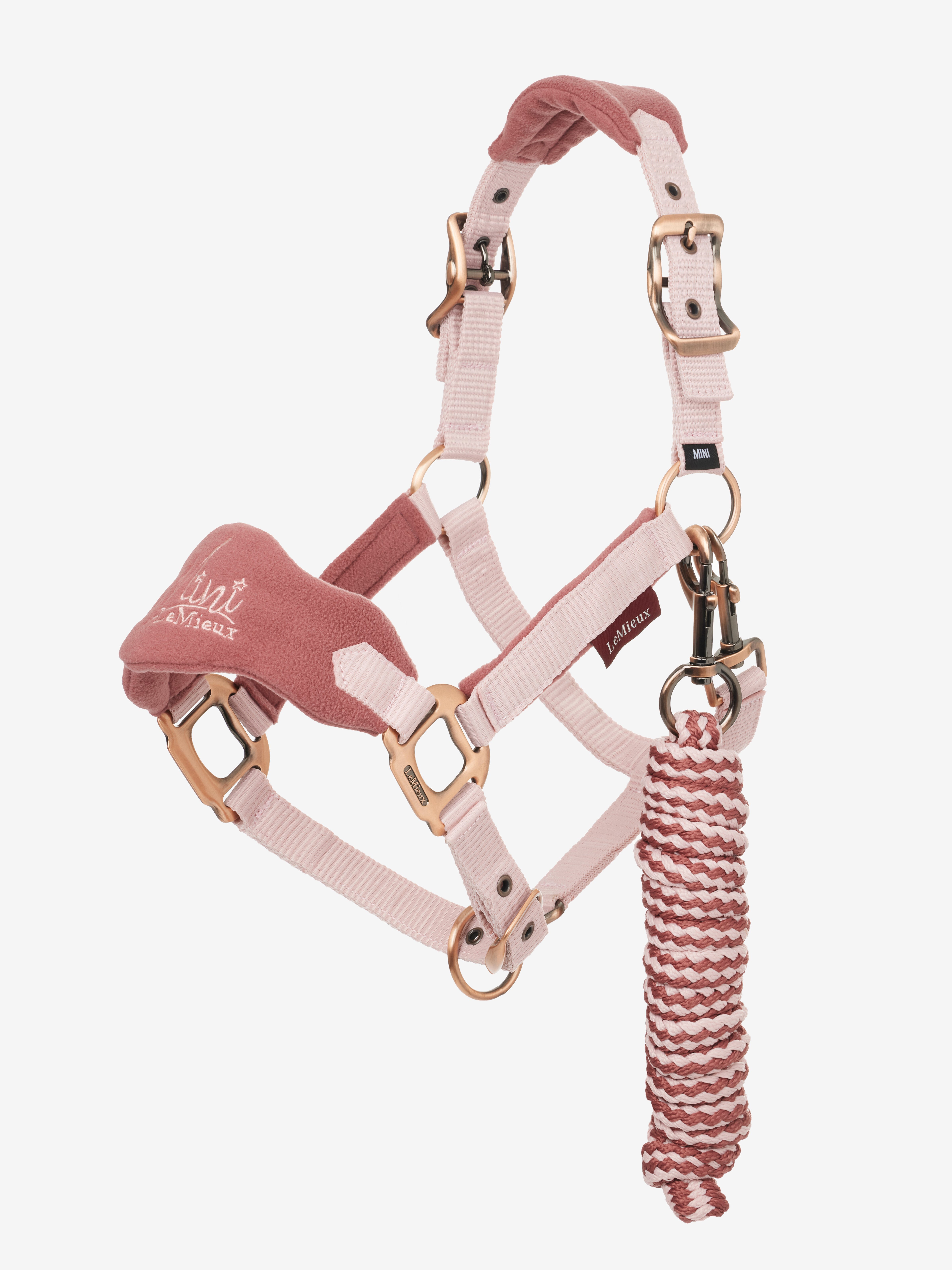 Mini Vogue Headcollar & Leadrope Pink Quartz Horse