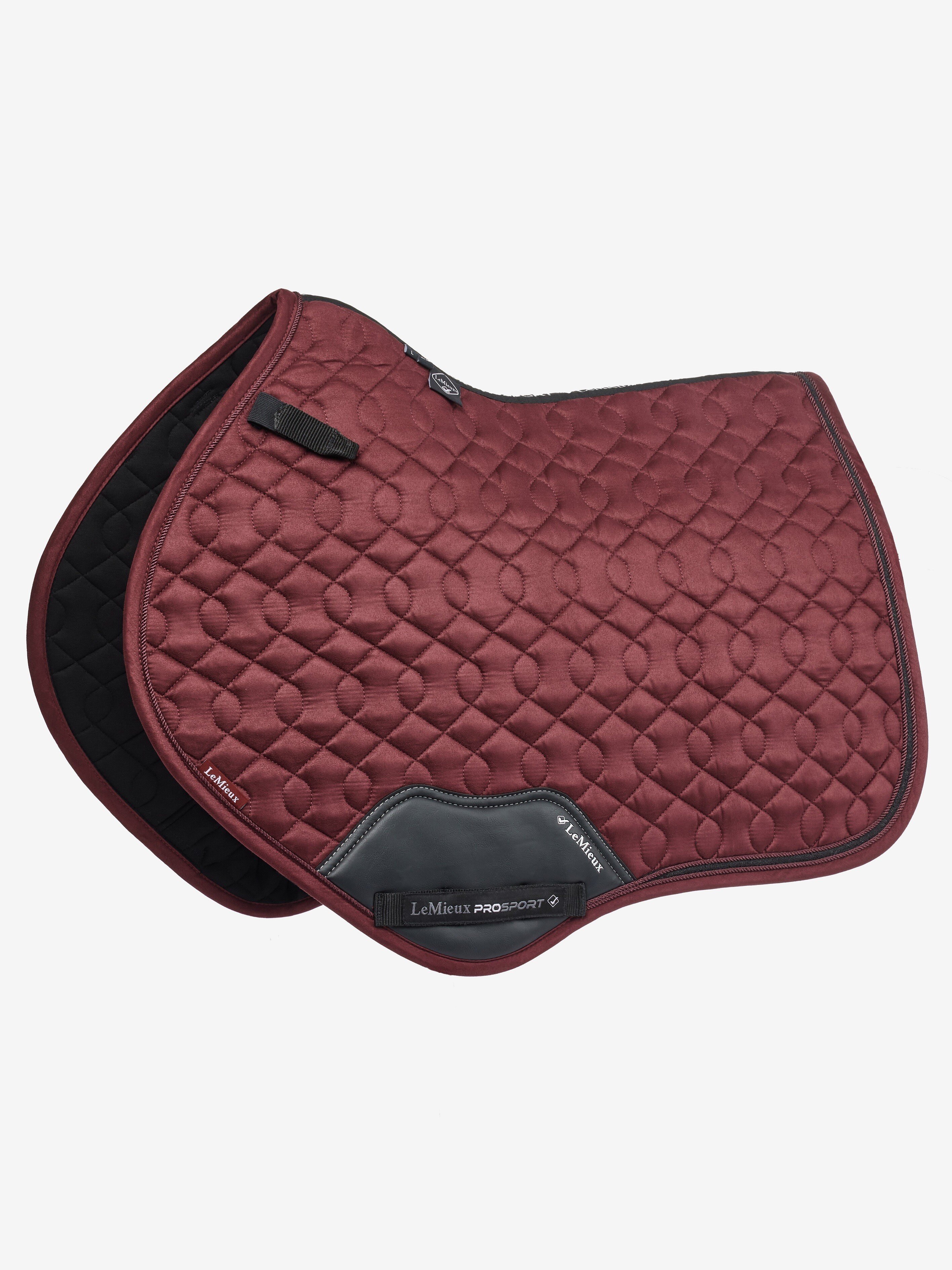 Crystal Suede Close Contact Pad Burgundy Saddle Pads