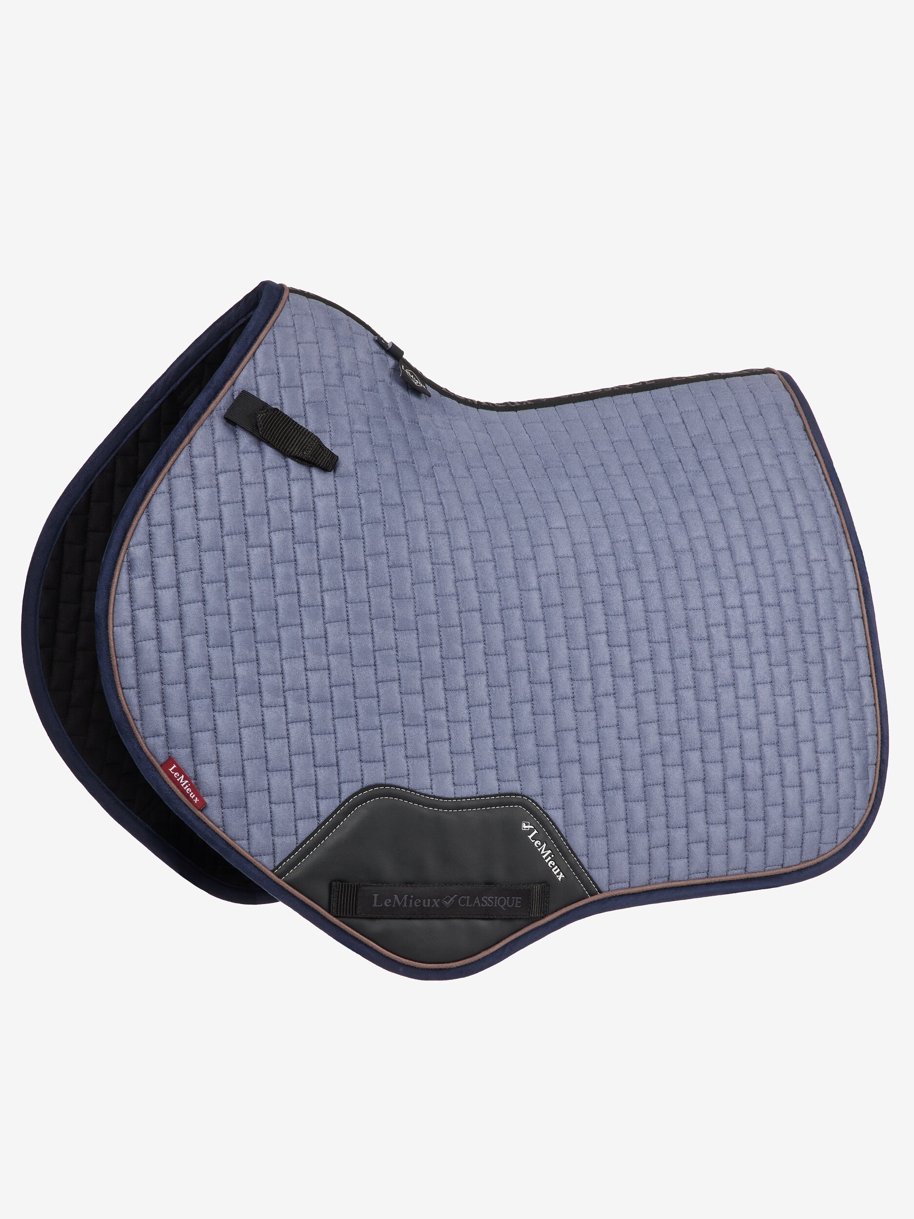 Suede Close Contact Square Jay Blue Saddle Pads