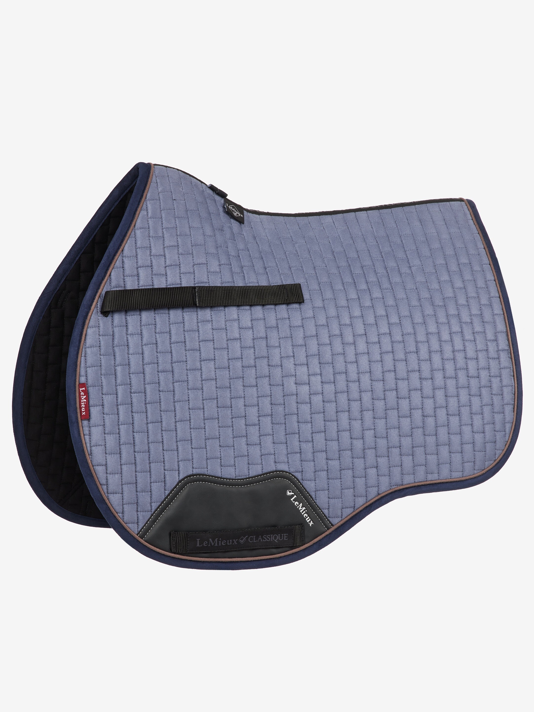 Suede GP Square Jay Blue Saddle Pads