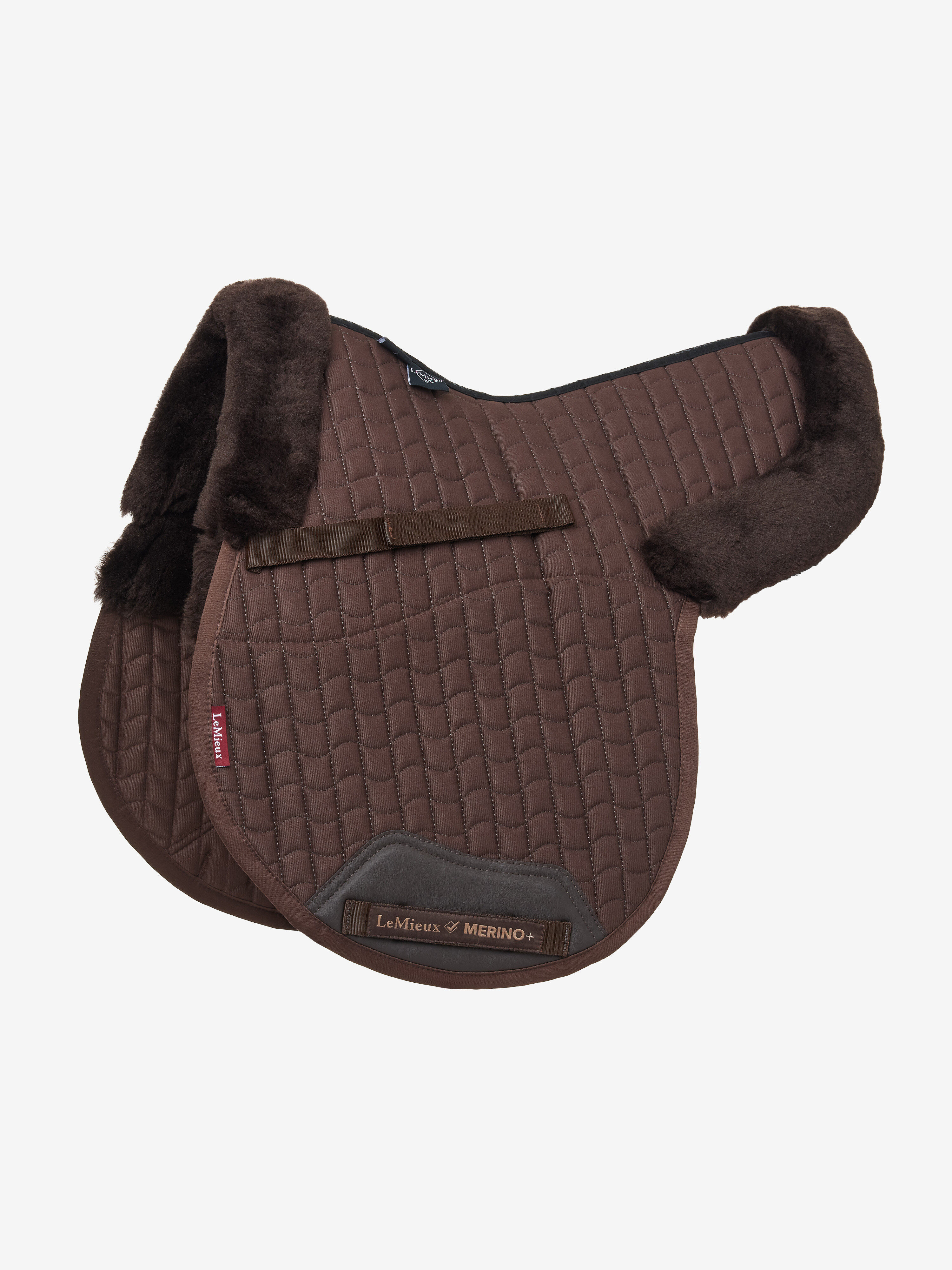 Merino+ Half Lined GP Numnah Brown/Brown Saddle Pads