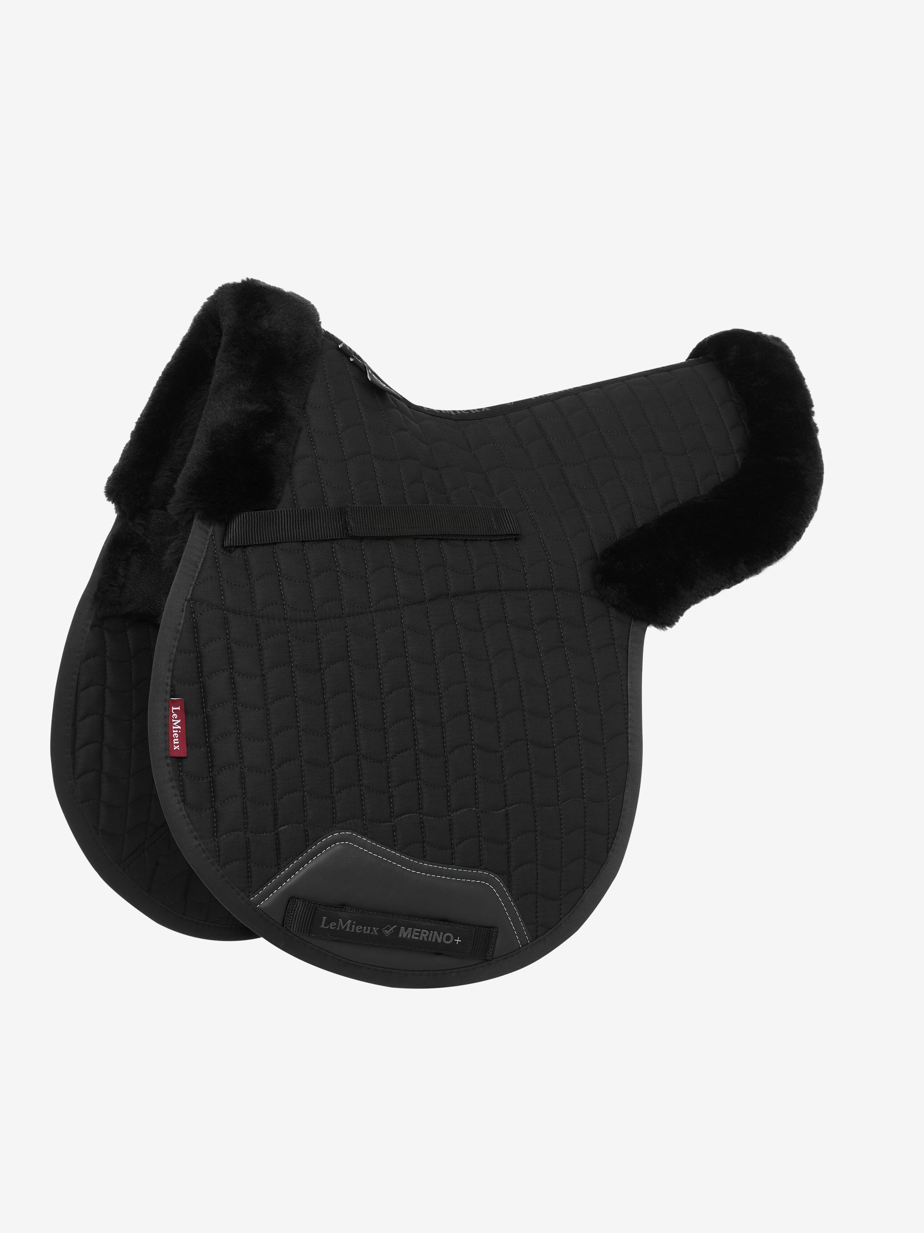 Merino+ Half Lined GP Numnah Black/Black Saddle Pads