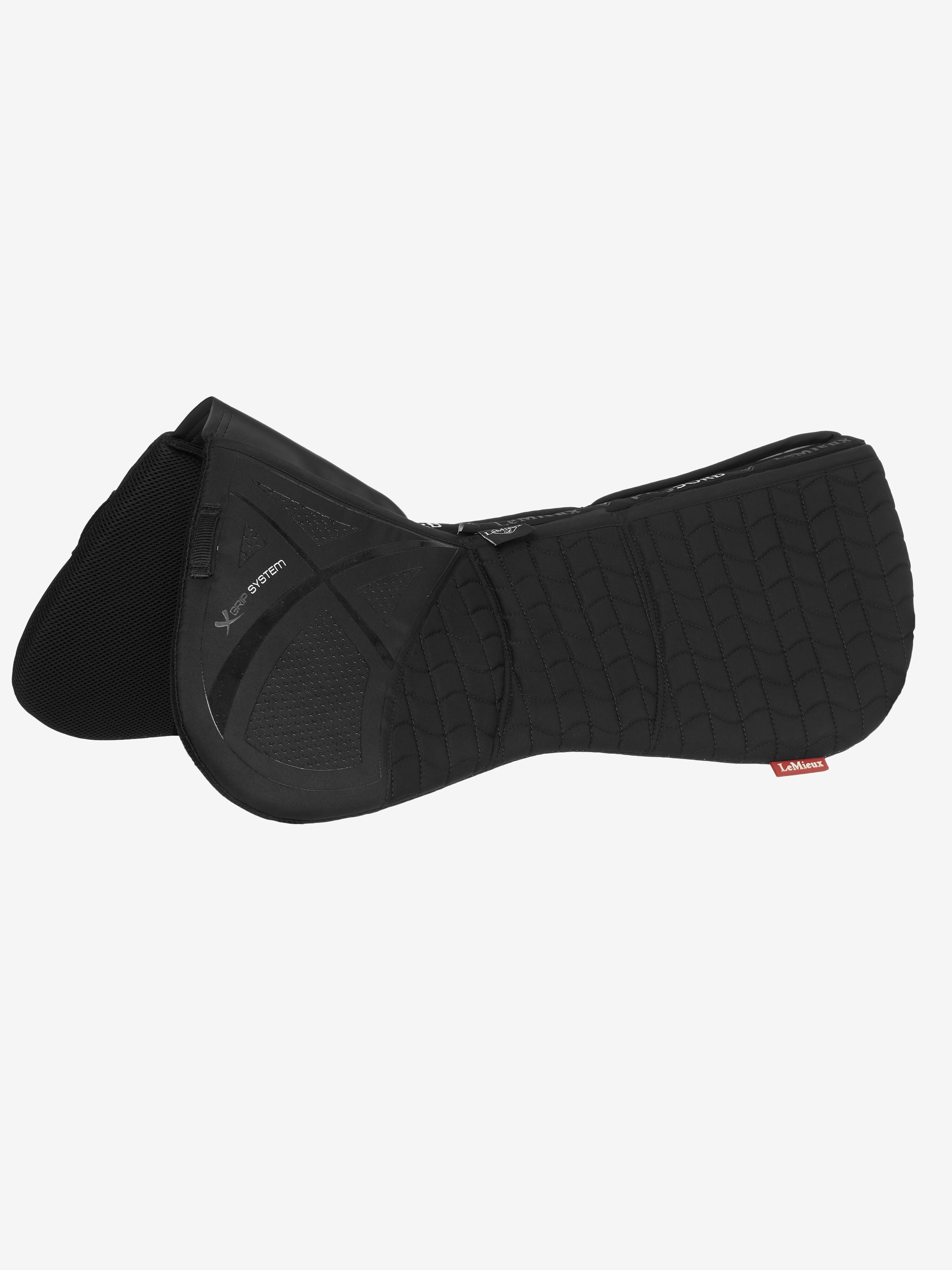 ProSorb Plain 3 Pocket Quilted Half Pad Black Saddle Pads