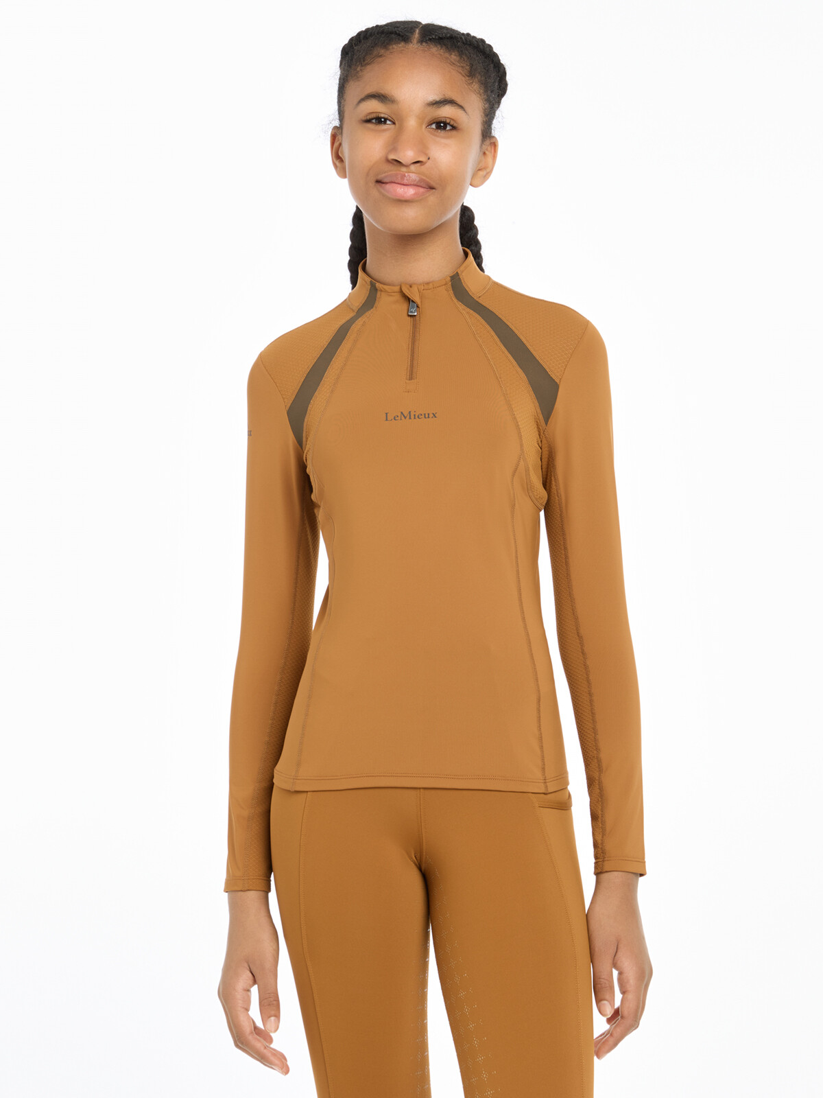 Young Rider Mia Mesh Base Layer Ginger Outlet