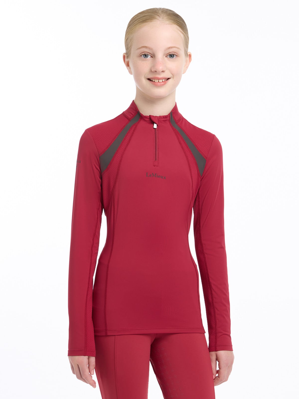 Young Rider Mia Mesh Base Layer Ember Outlet