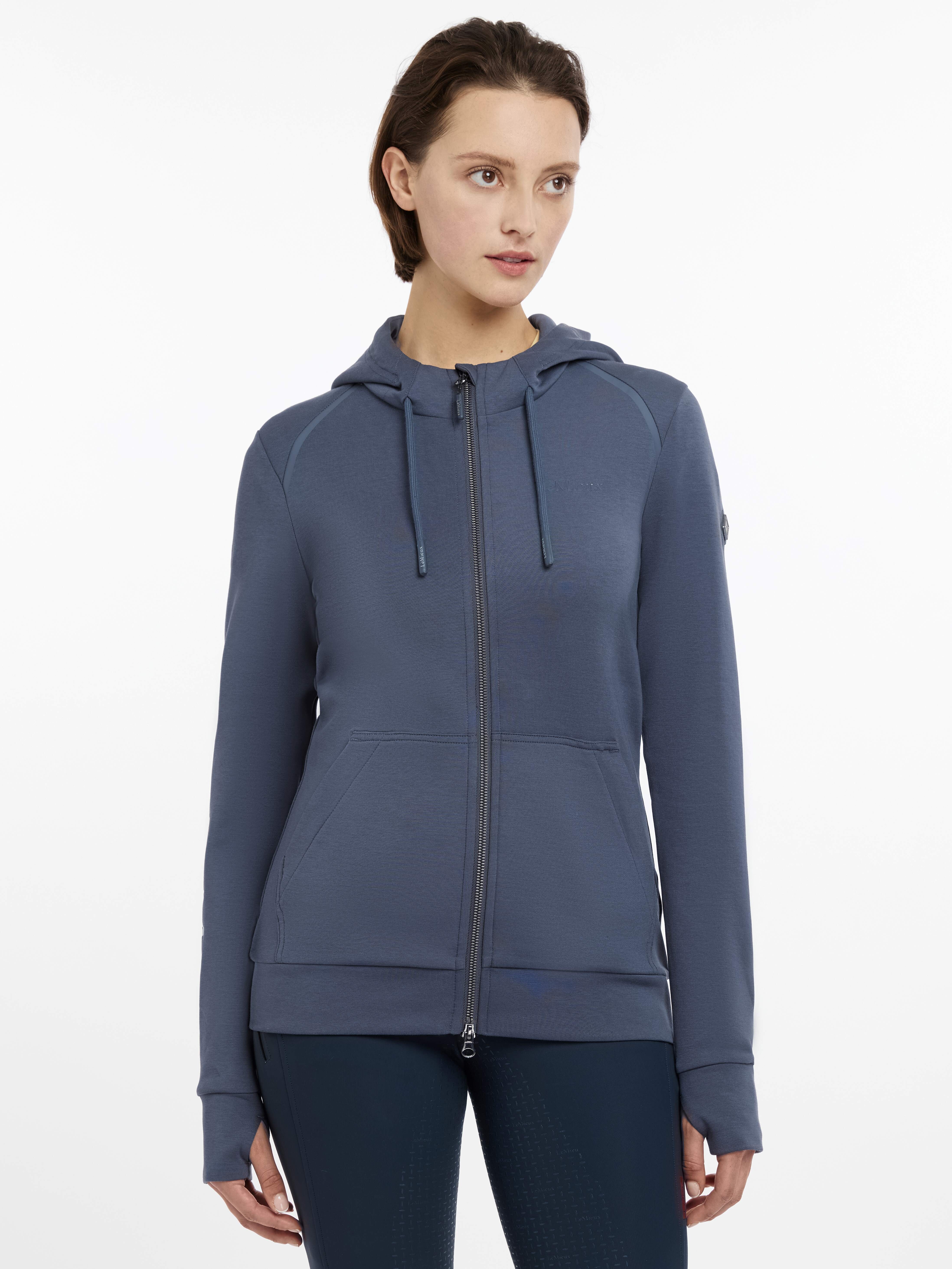 Tabi Tech Zip Through Hoodie Dusk Blue Clothing