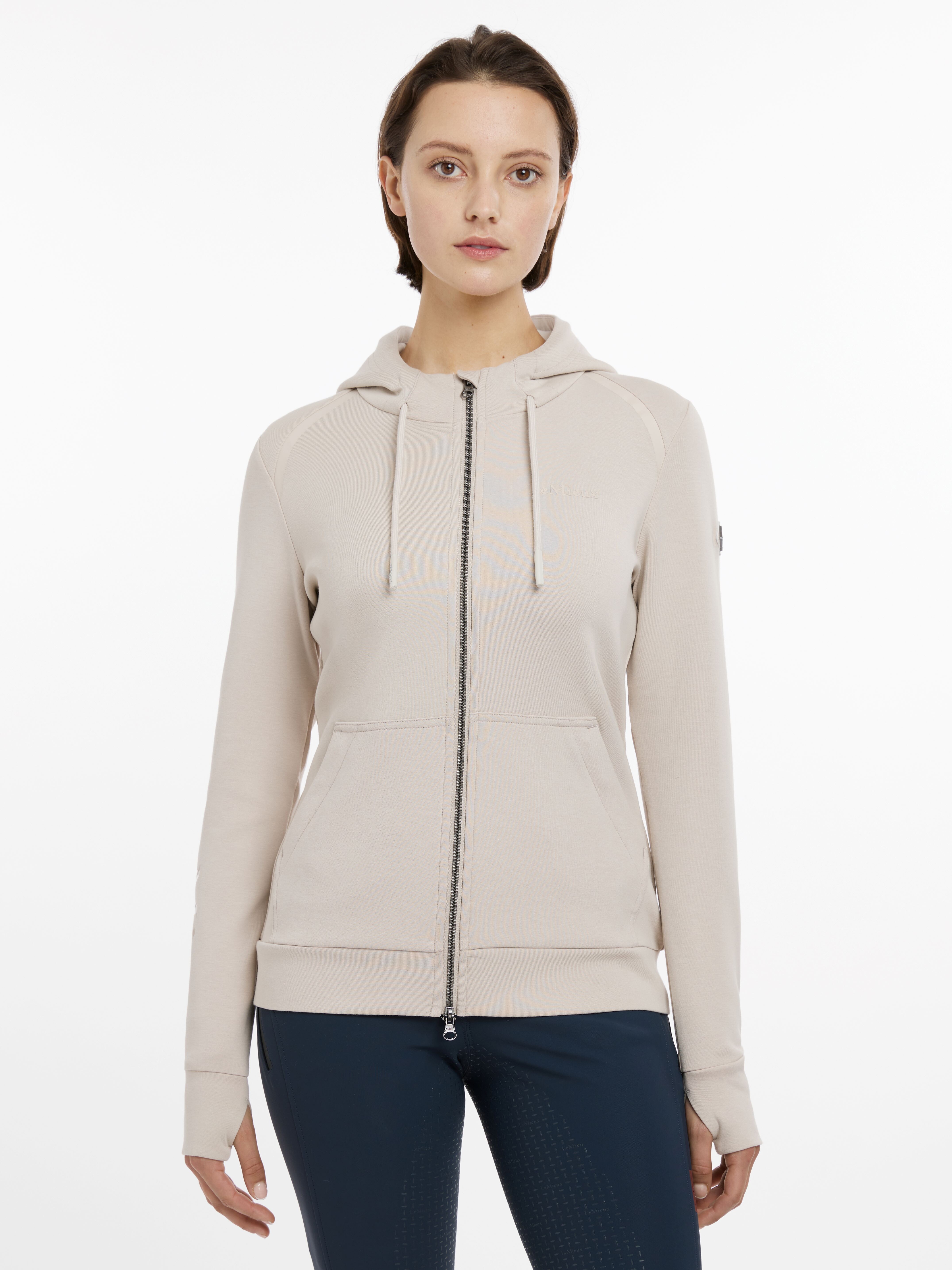 Tabi Tech Zip Through Hoodie Stone Clothing