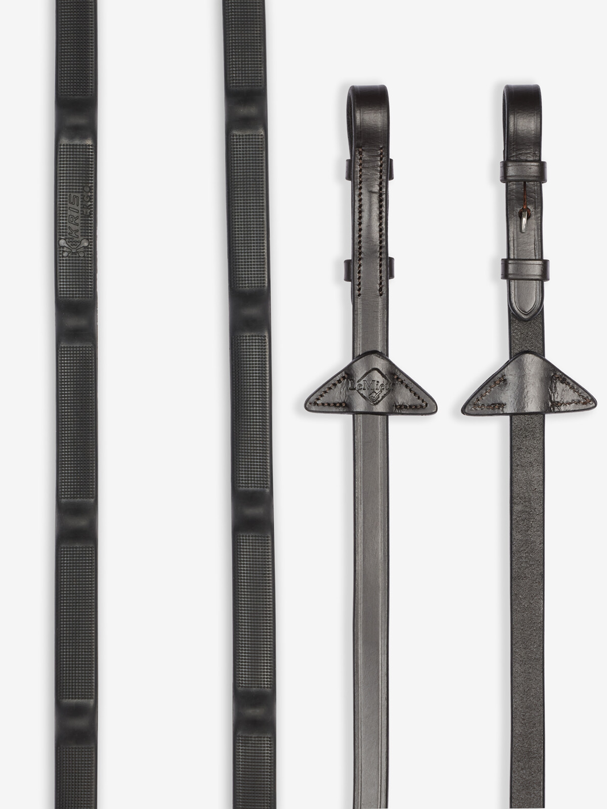 Ergo Grip Rubber Reins Brown Horse