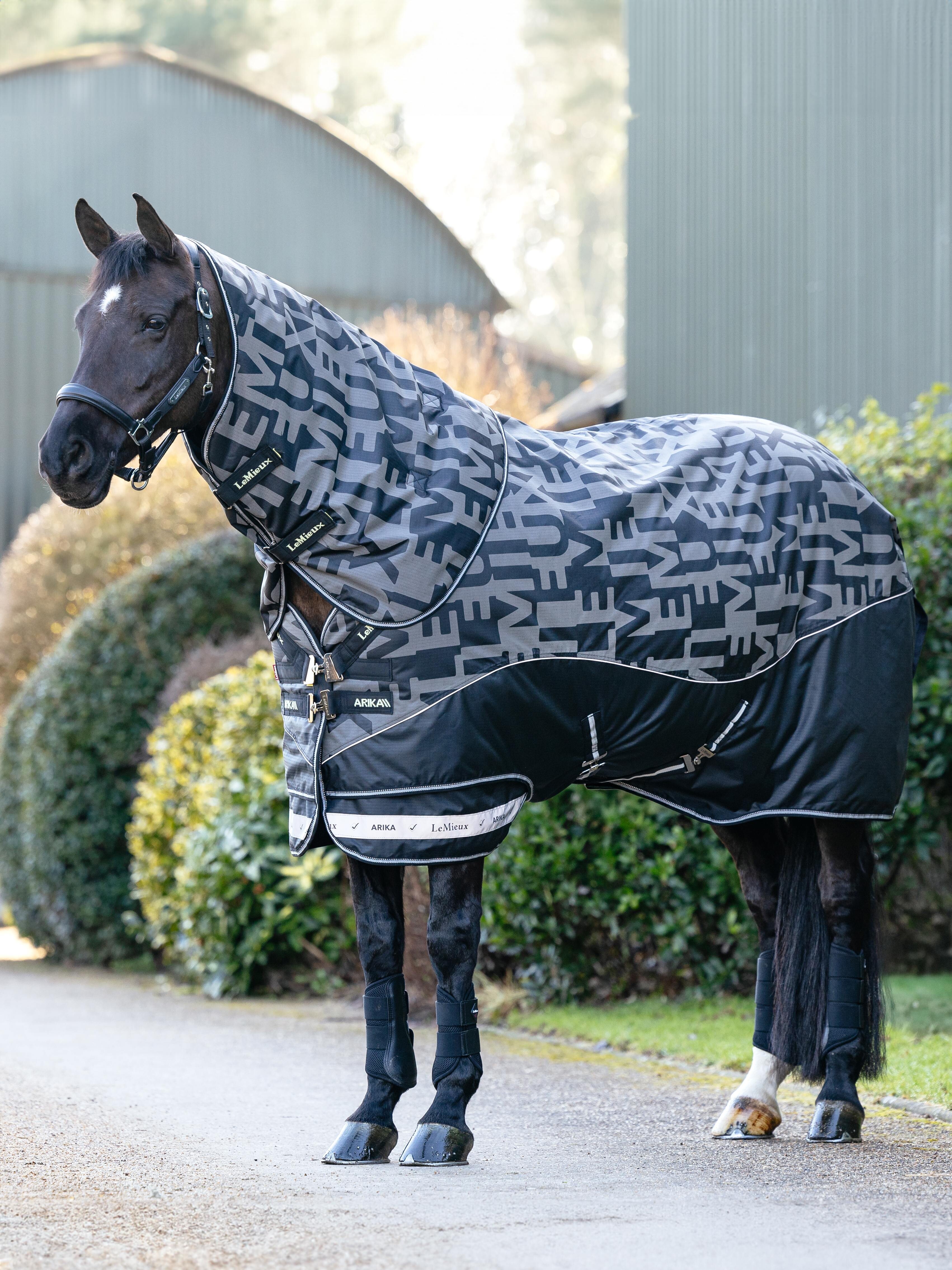 Arika Reflective 200g Turnout Rug Black Horse