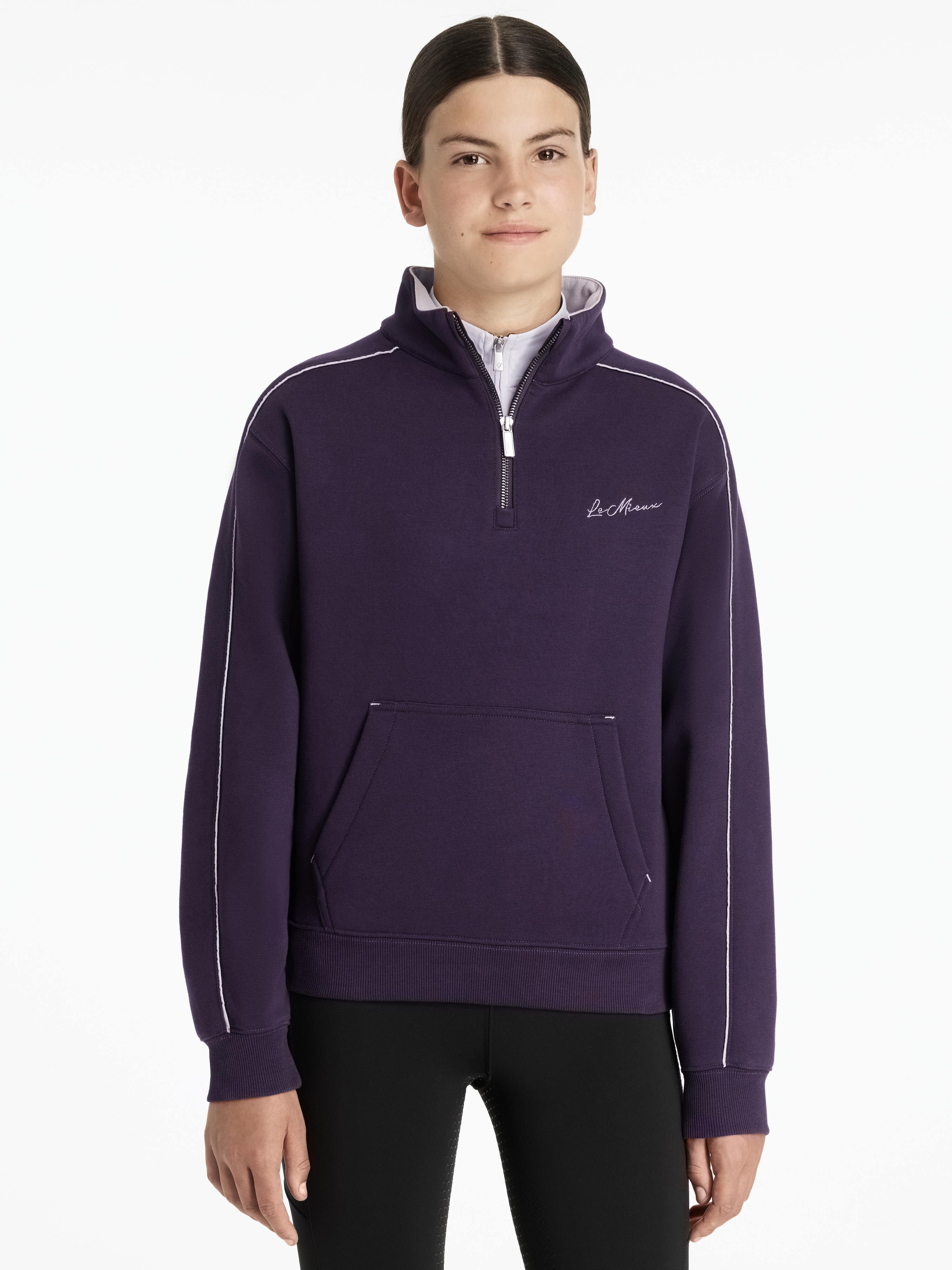 Young Rider Kate Quarter Zip Sweat Juniper/Lilac Outlet