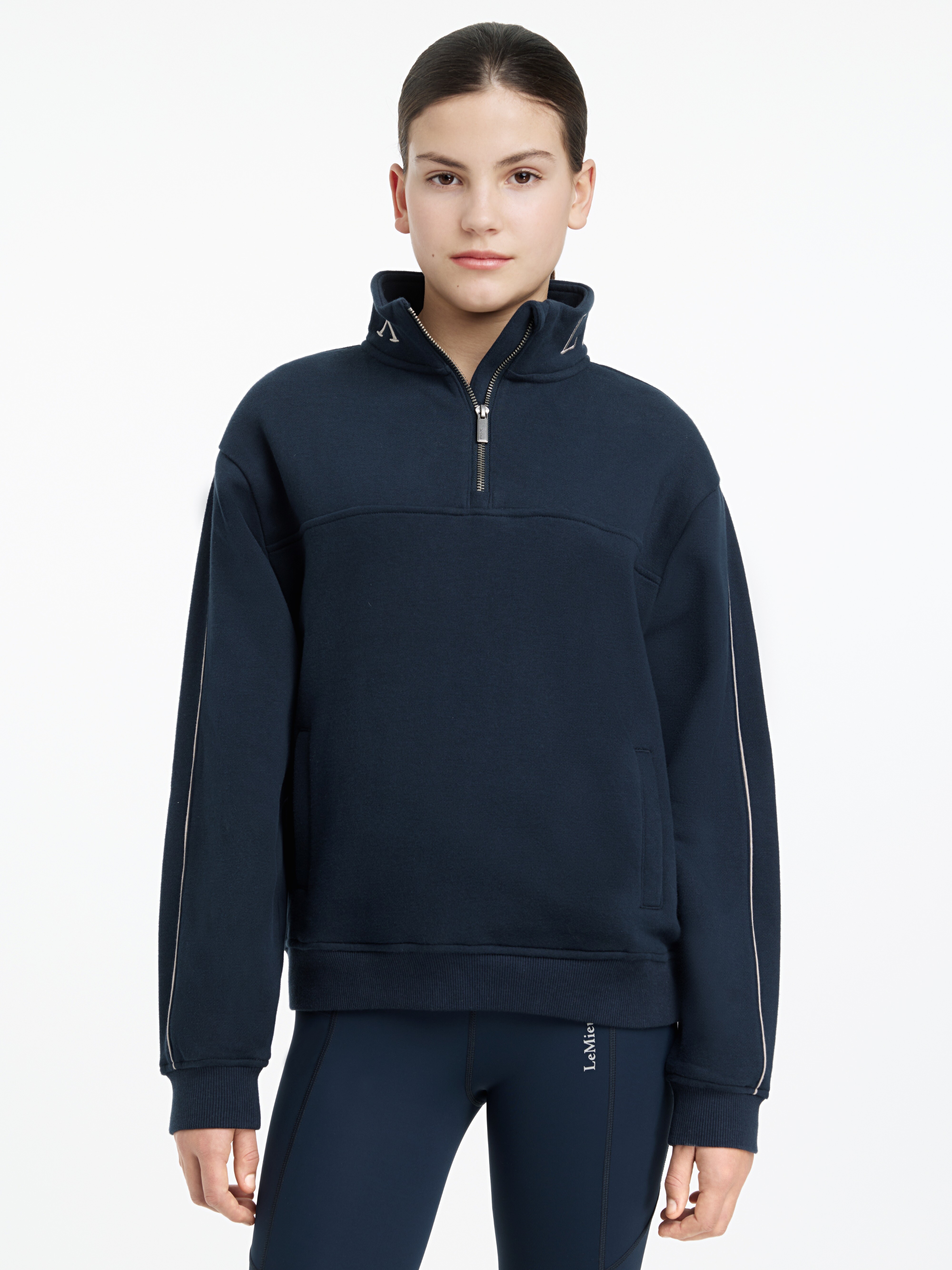 Young Rider Kate Quarter Zip Sweat Navy Gifts