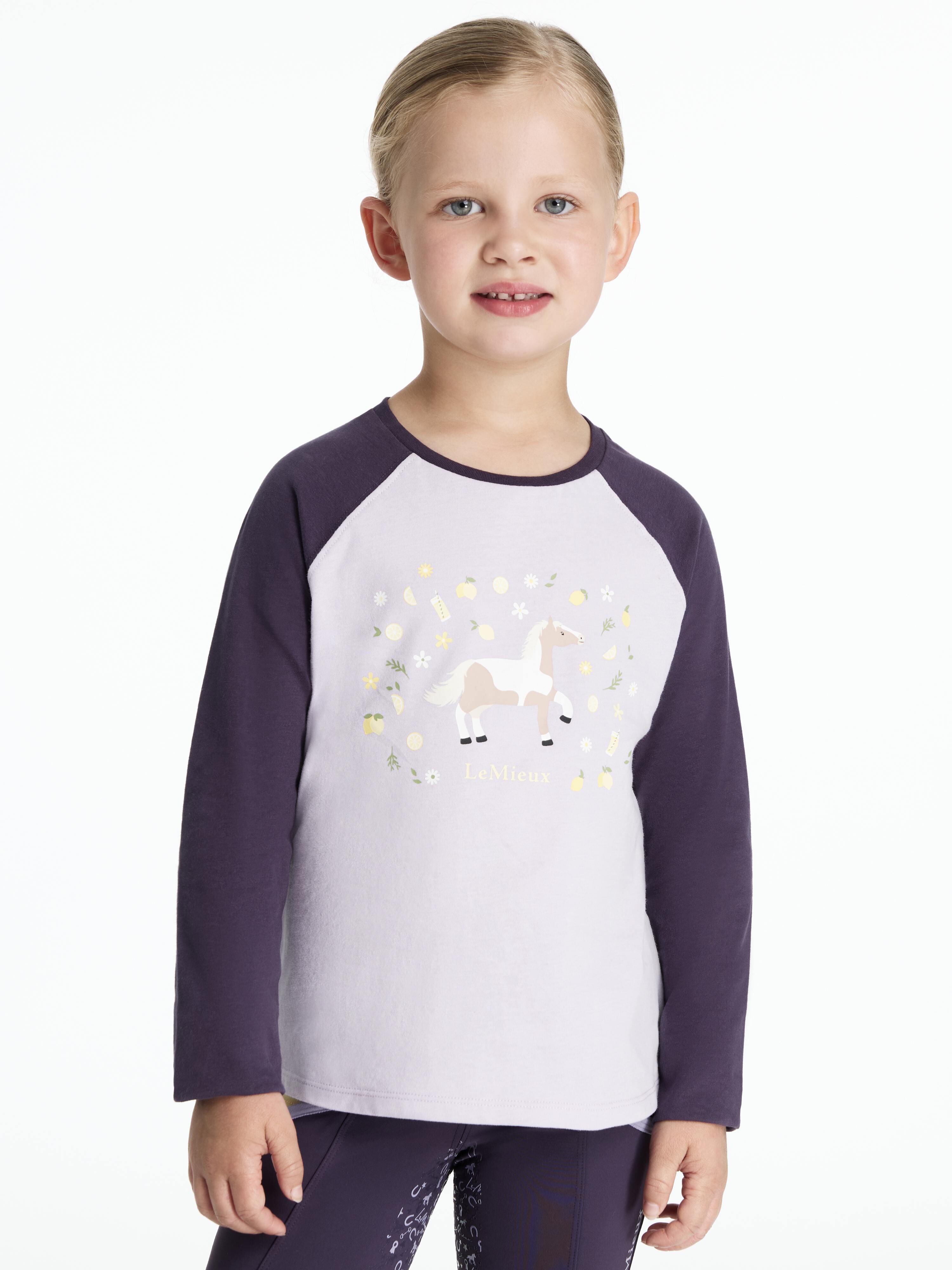 Mini Jamie Lemon Long Sleeve Top Lilac Clothing