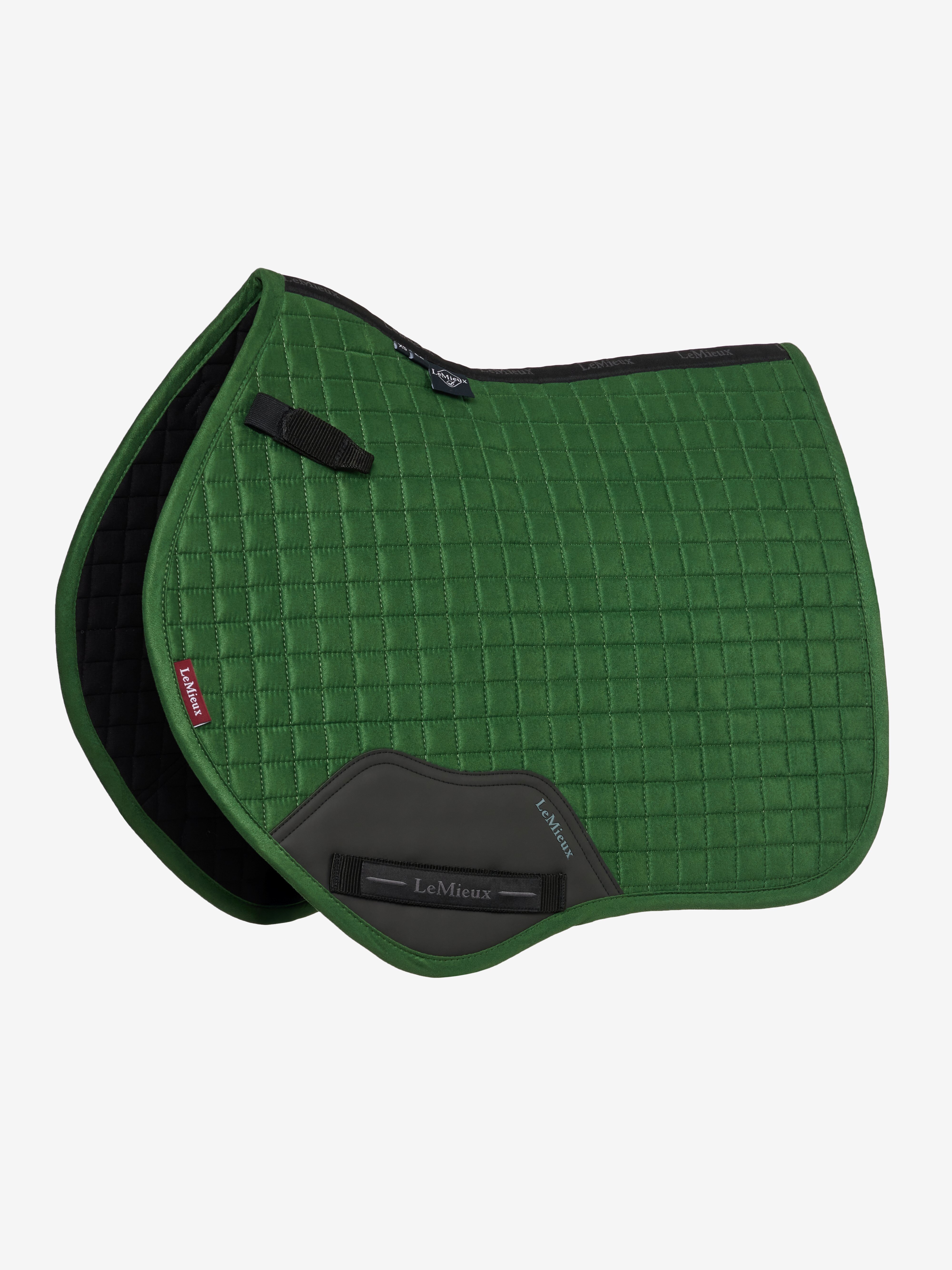 Mini Suede Close Contact Square Hunter Green Saddle Pads