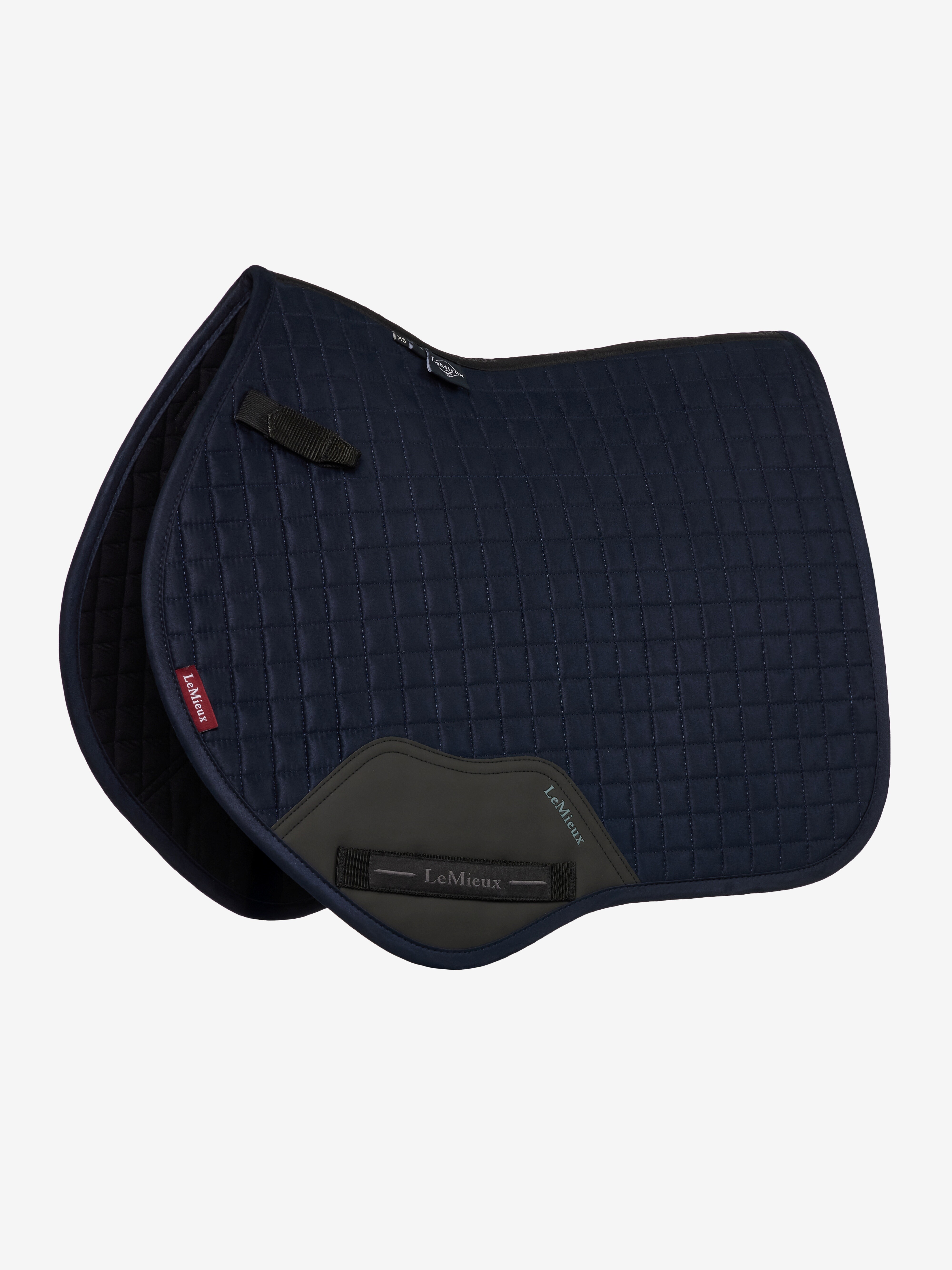 Mini Suede Close Contact Square Navy Saddle Pads