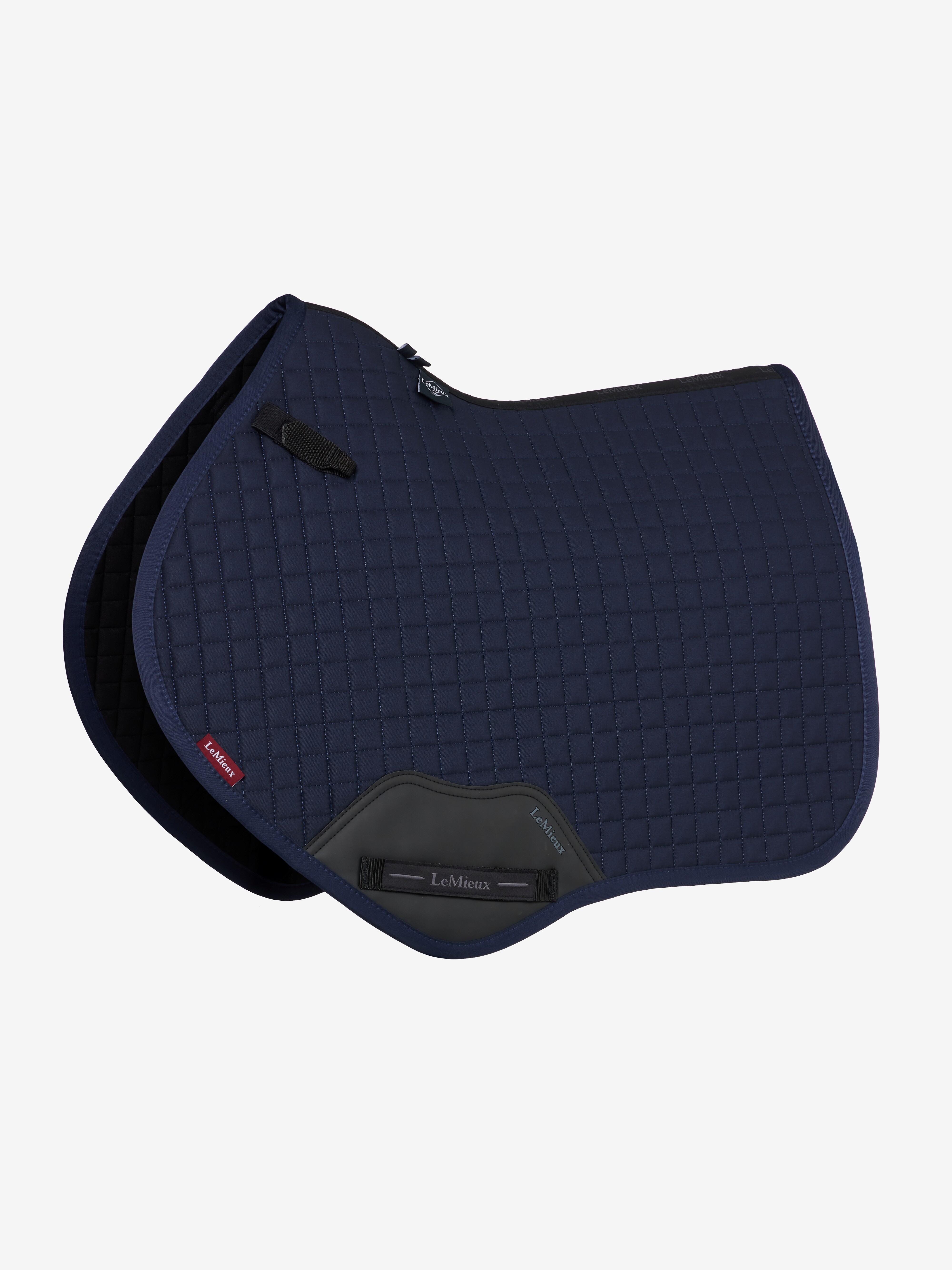 Cotton Close Contact Square Navy Saddle Pads