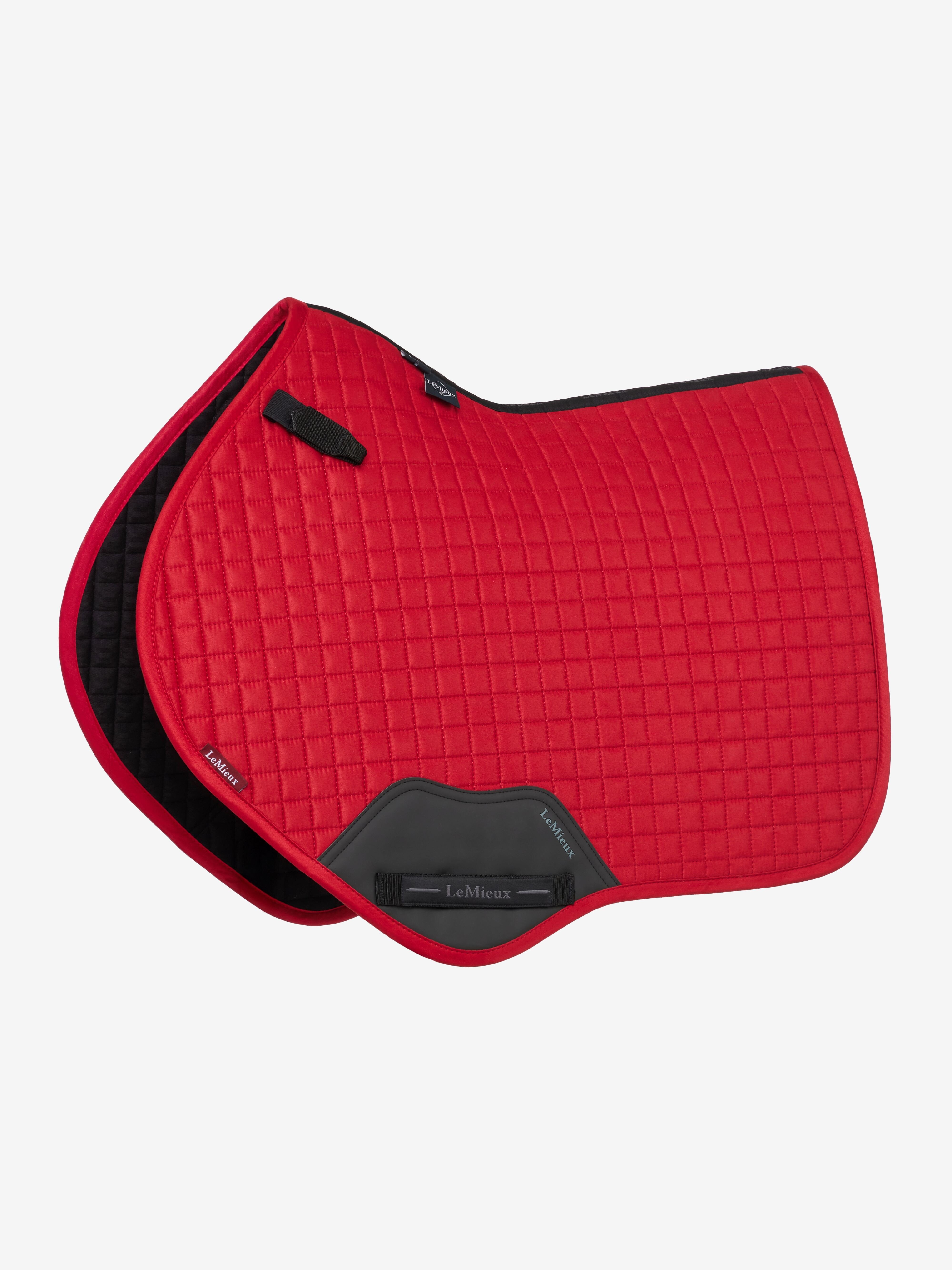 Suede Close Contact Square Chilli Saddle Pads