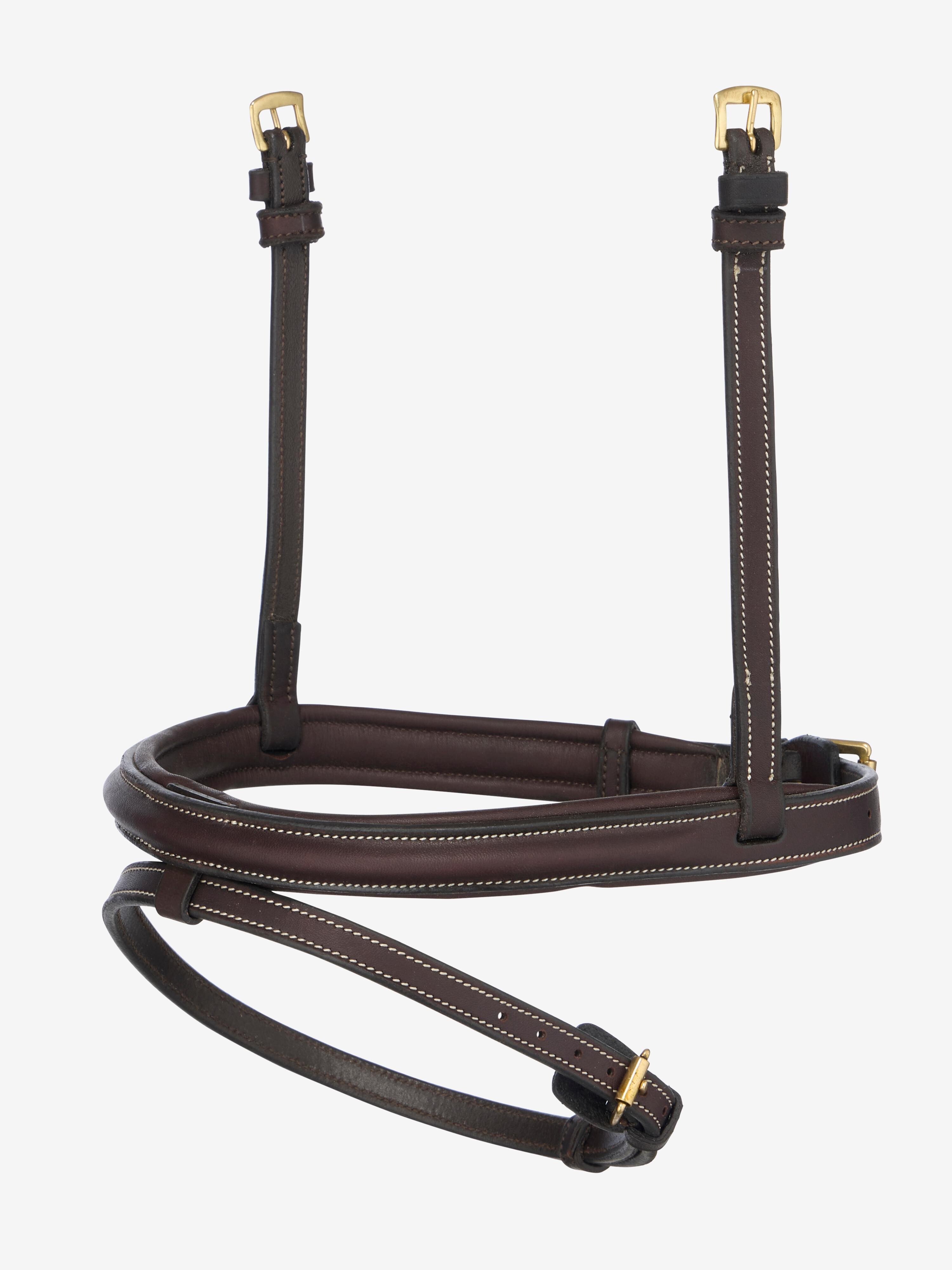 Kudos Oiled Work Noseband Brown/Brass Horse