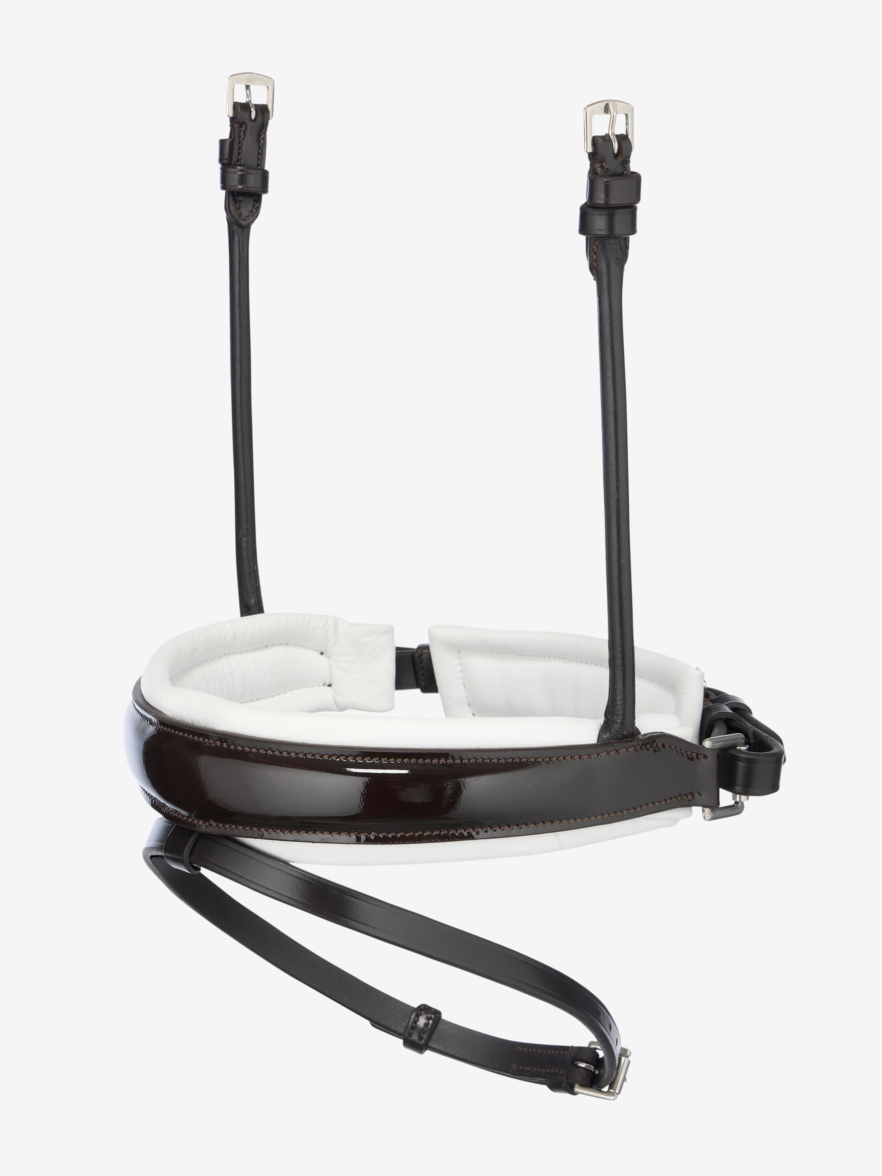 Kudos Rolled Patent Noseband Brown/White Horse