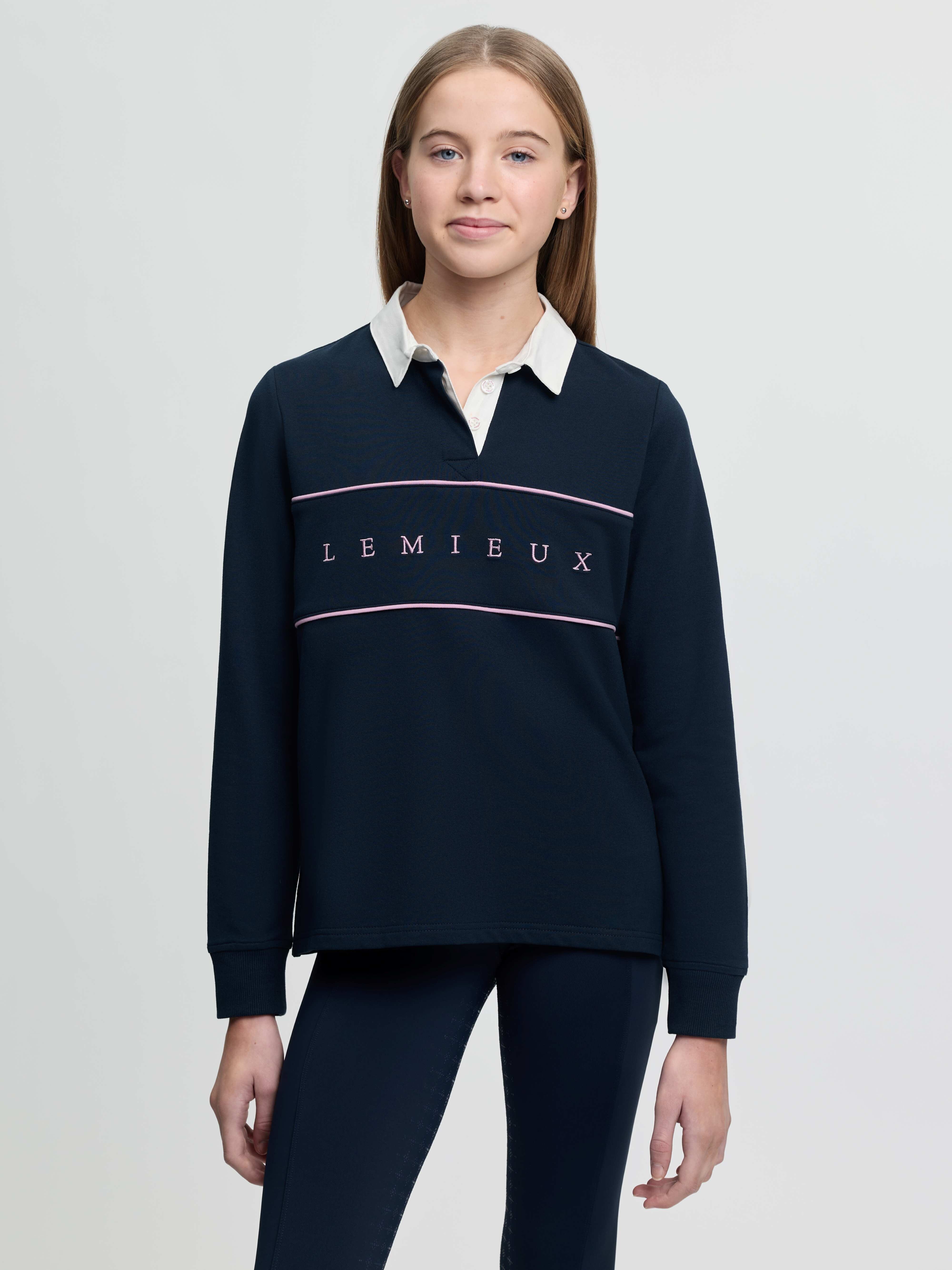 Young Rider Riley Rugby Shirt Navy Clothing