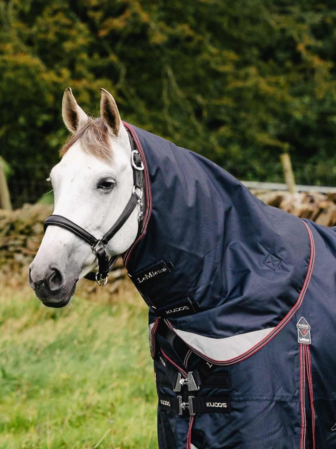 Kudos Turnout Neck Cover 100g Navy Horse