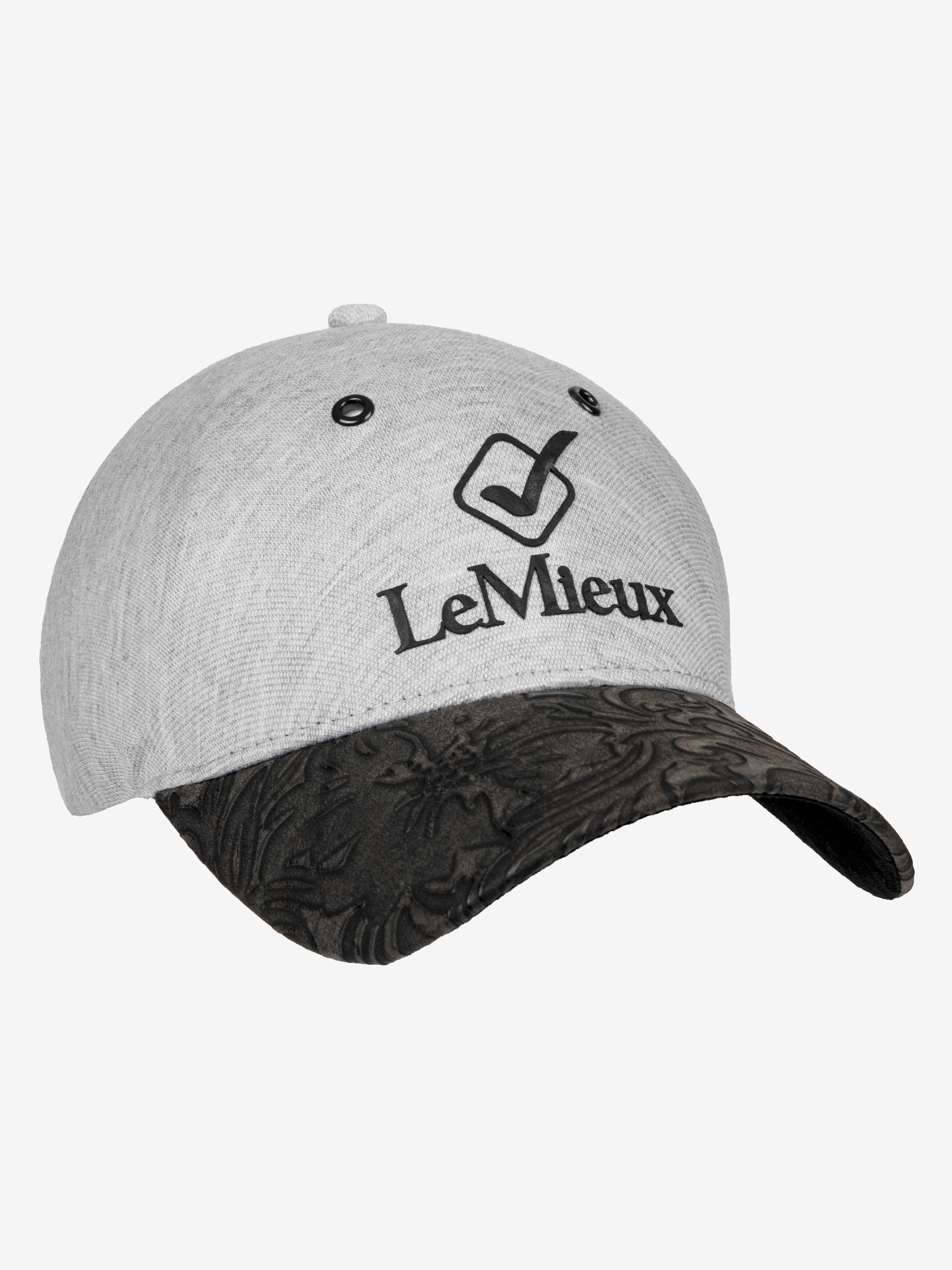 Floral Baseball Cap Carbon Grey Clothing