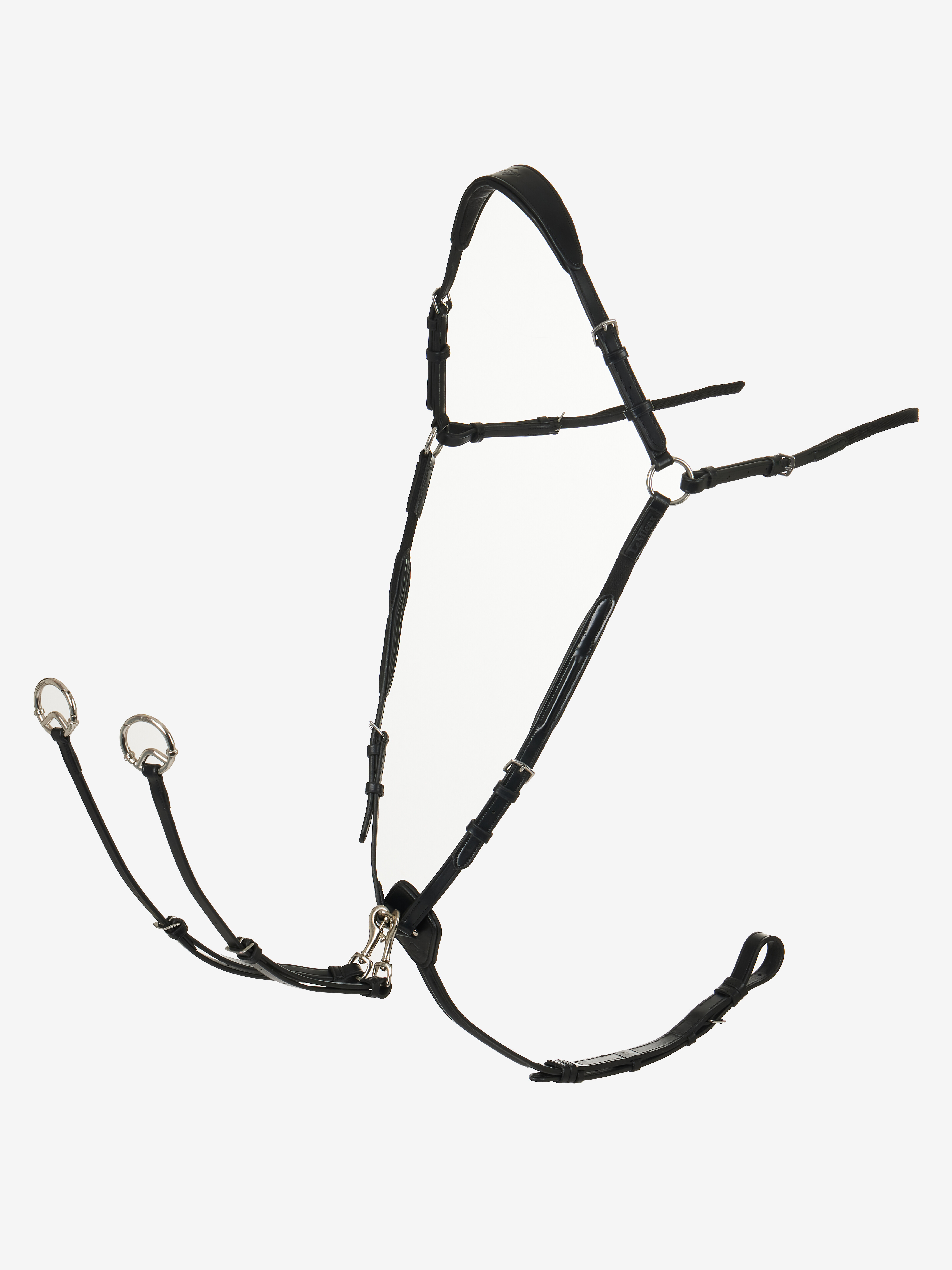 Breastplate (Girth Attachment) Black/Silver Horse