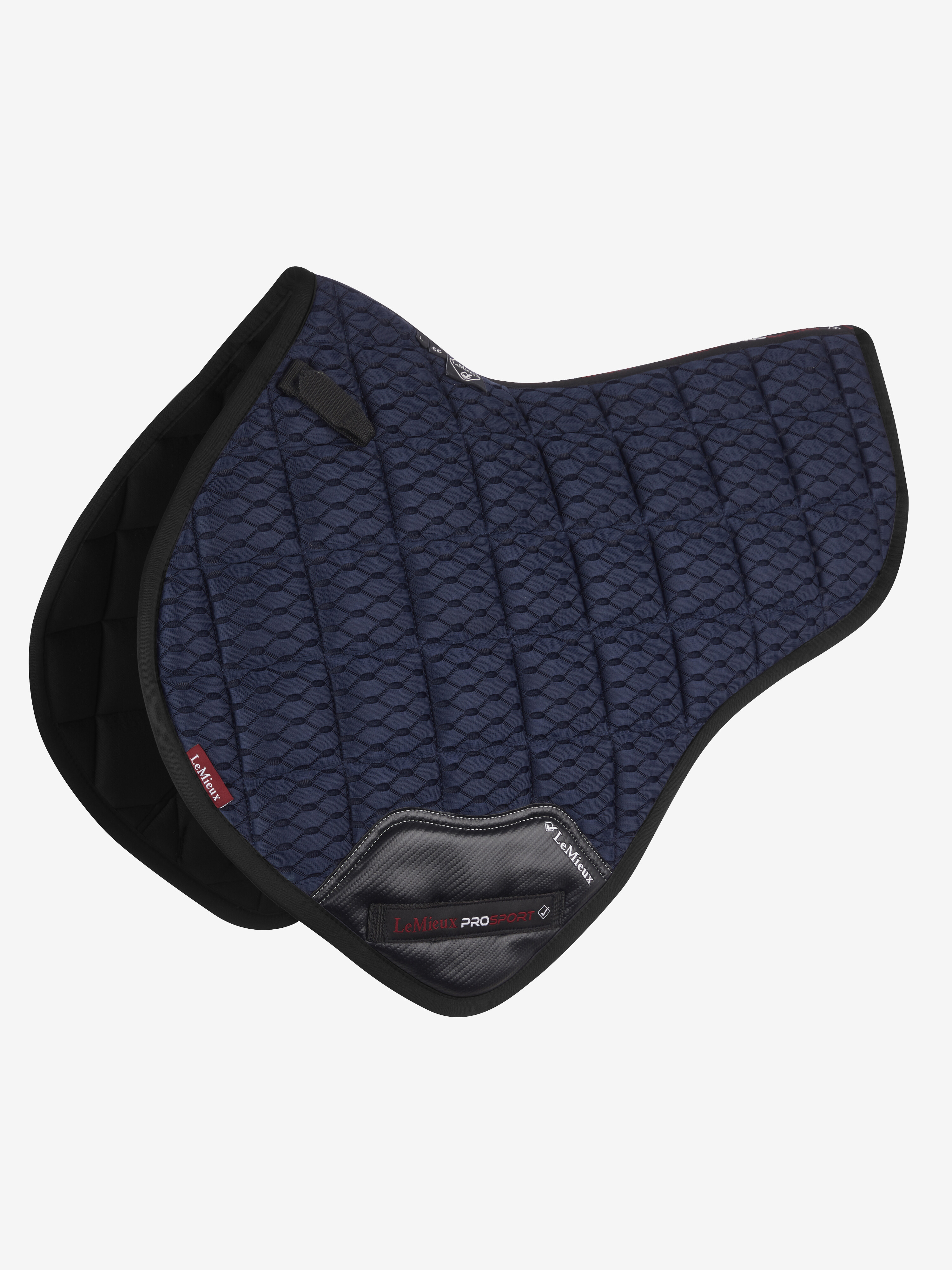 Carbon Mesh Close Contact Half Square Navy Saddle Pads