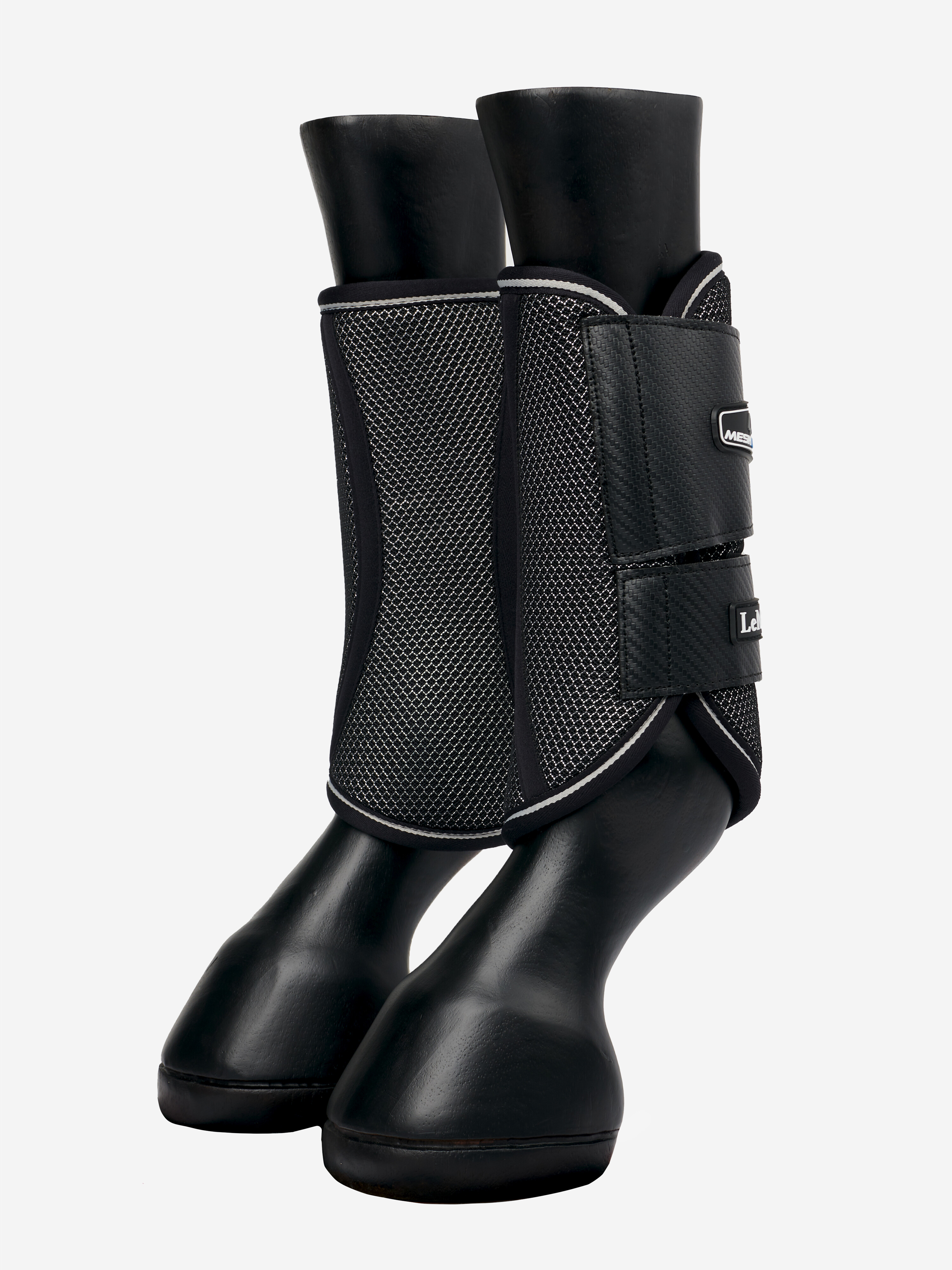 Carbon Mesh Wrap Boots Black Horse