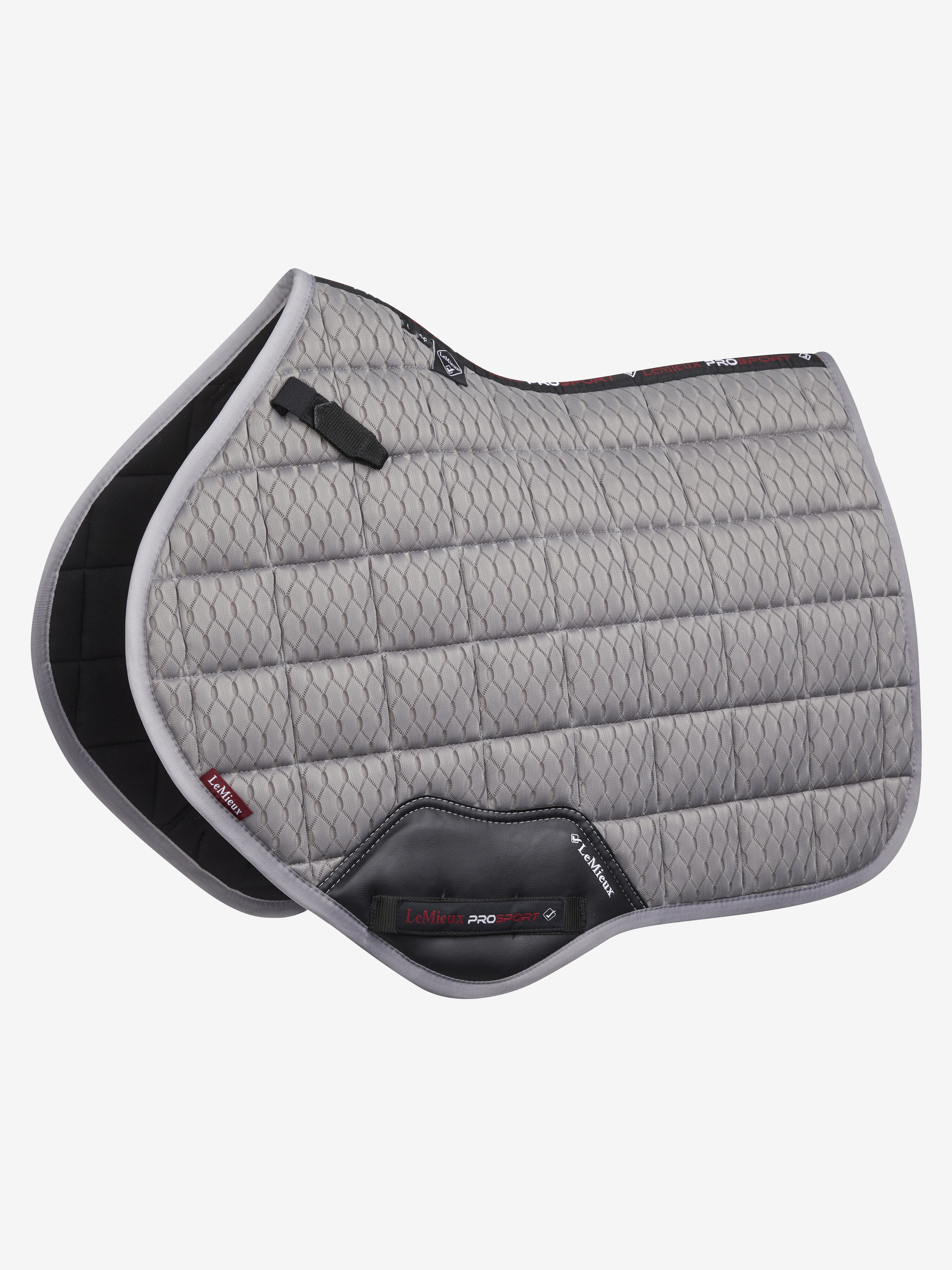Carbon Mesh Close Contact Square Grey Saddle Pads