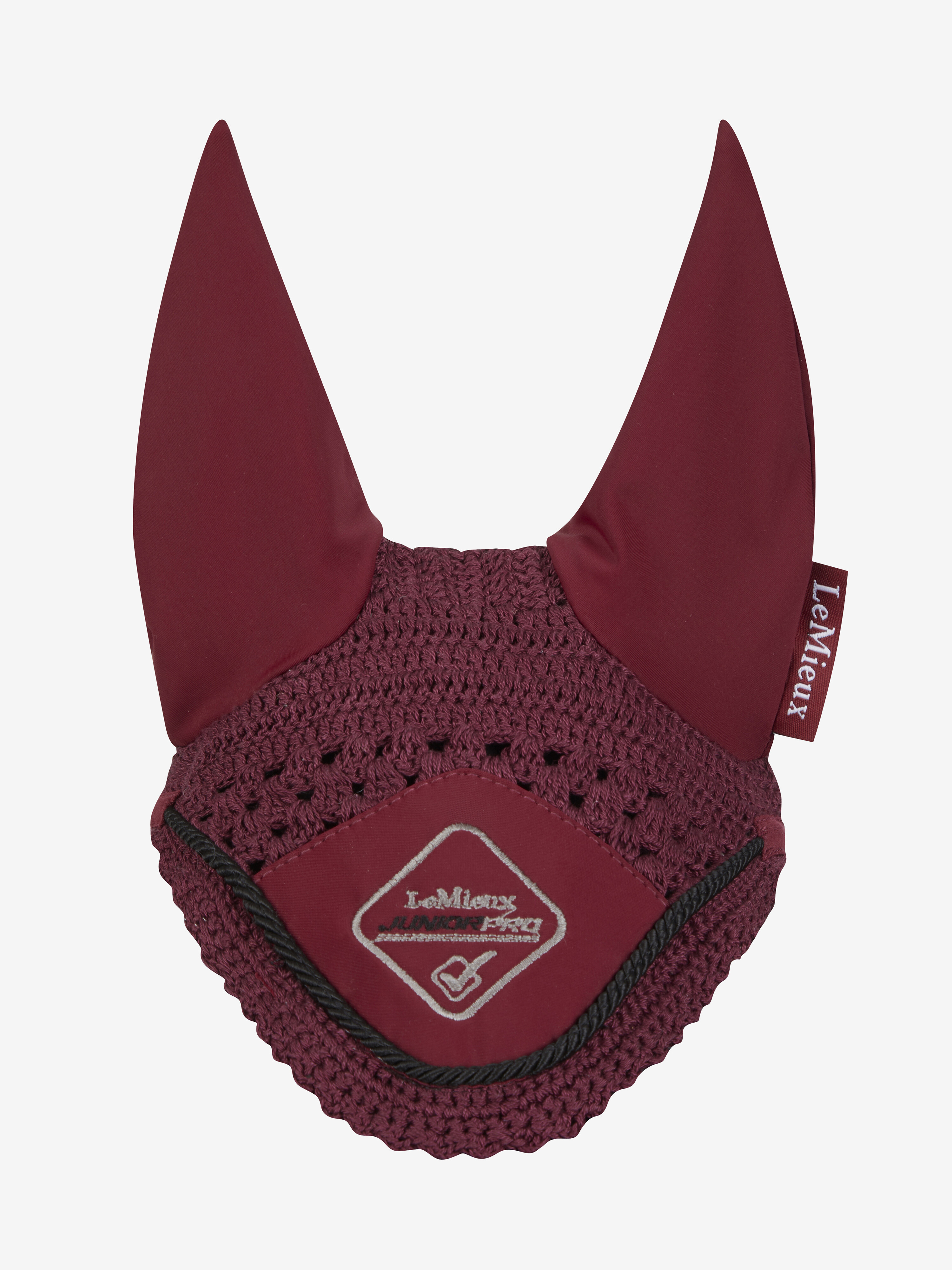 Junior Pro Fly Hood Burgundy Horse
