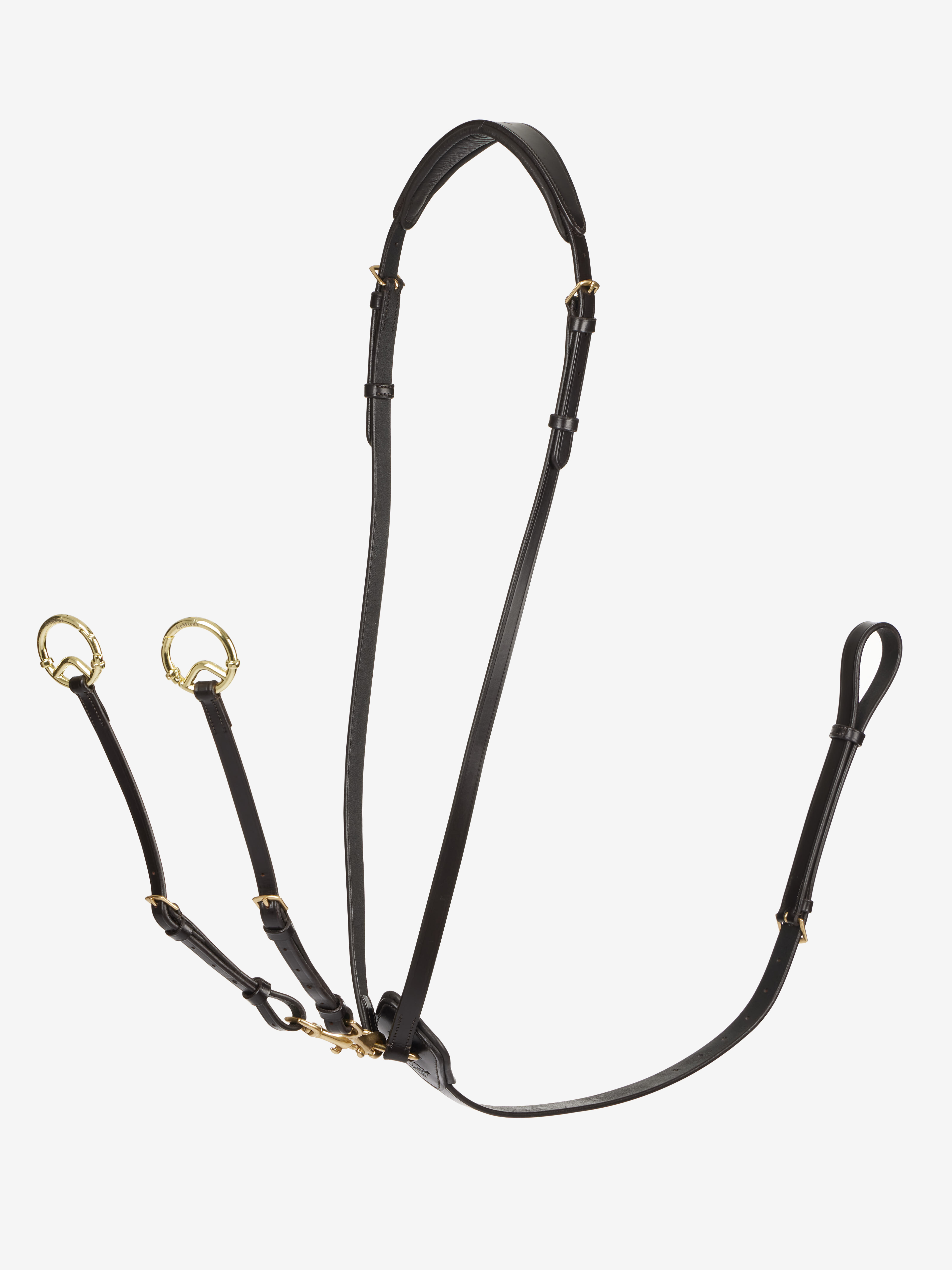 Kudos Running Martingale Brown/Brass Horse