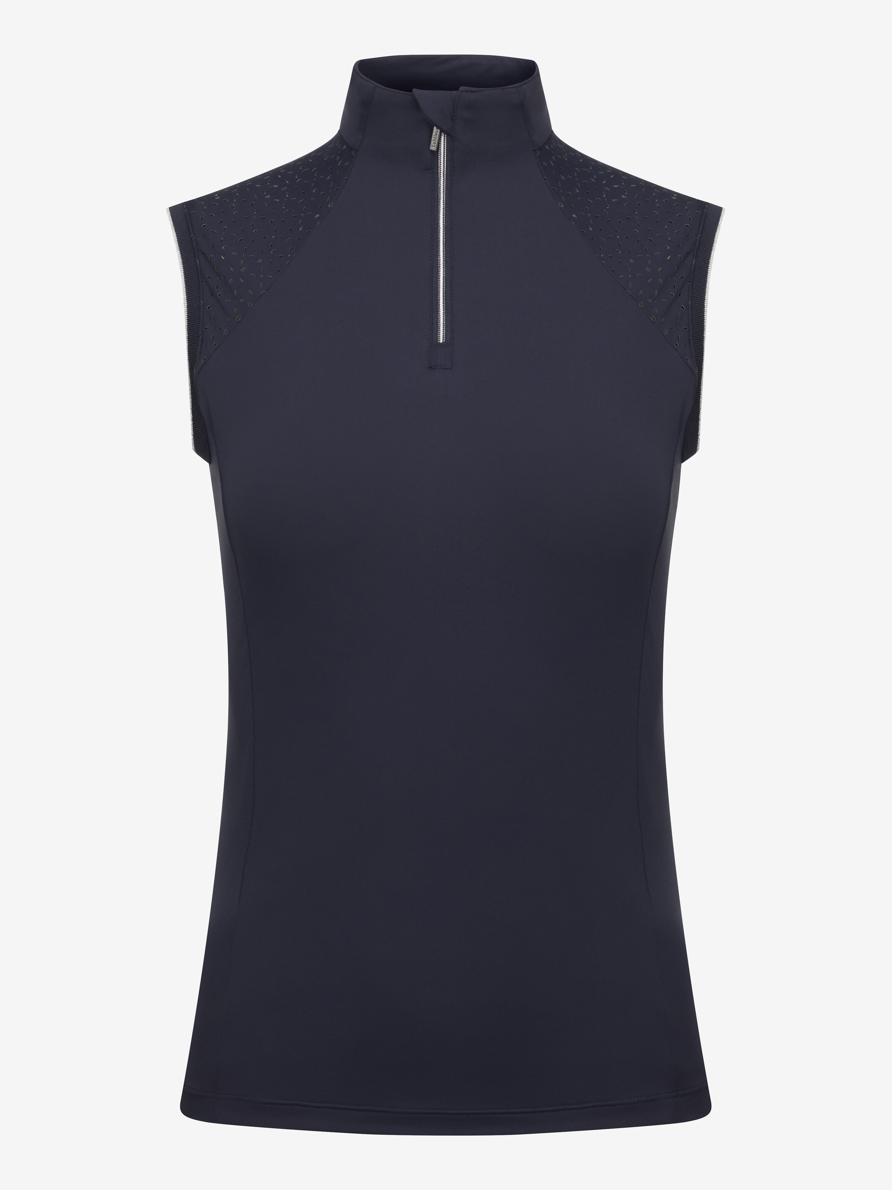 Sleeveless Lazercut Base Layer Navy Clothing