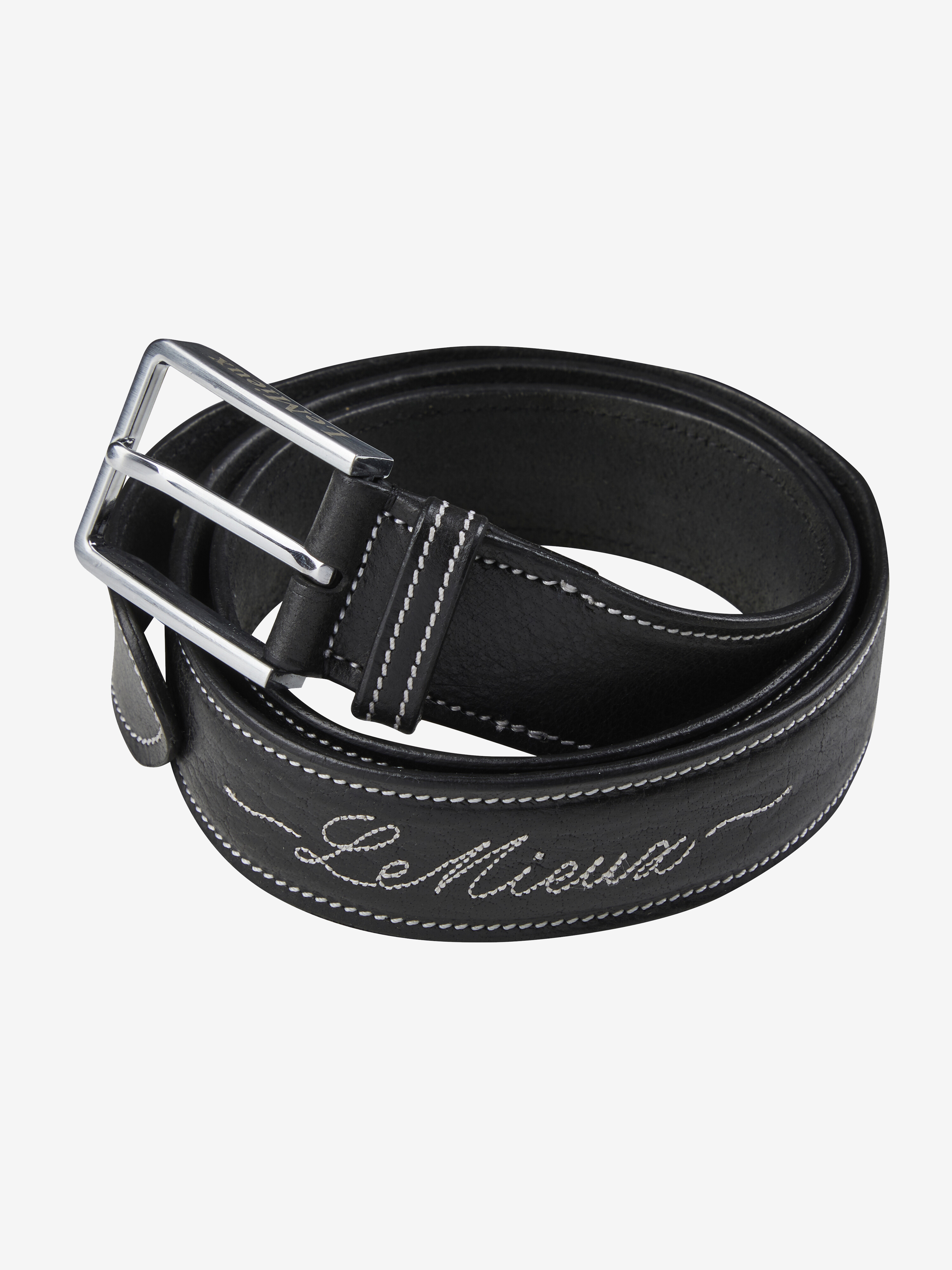 Signature Leather Belt Black Clothing