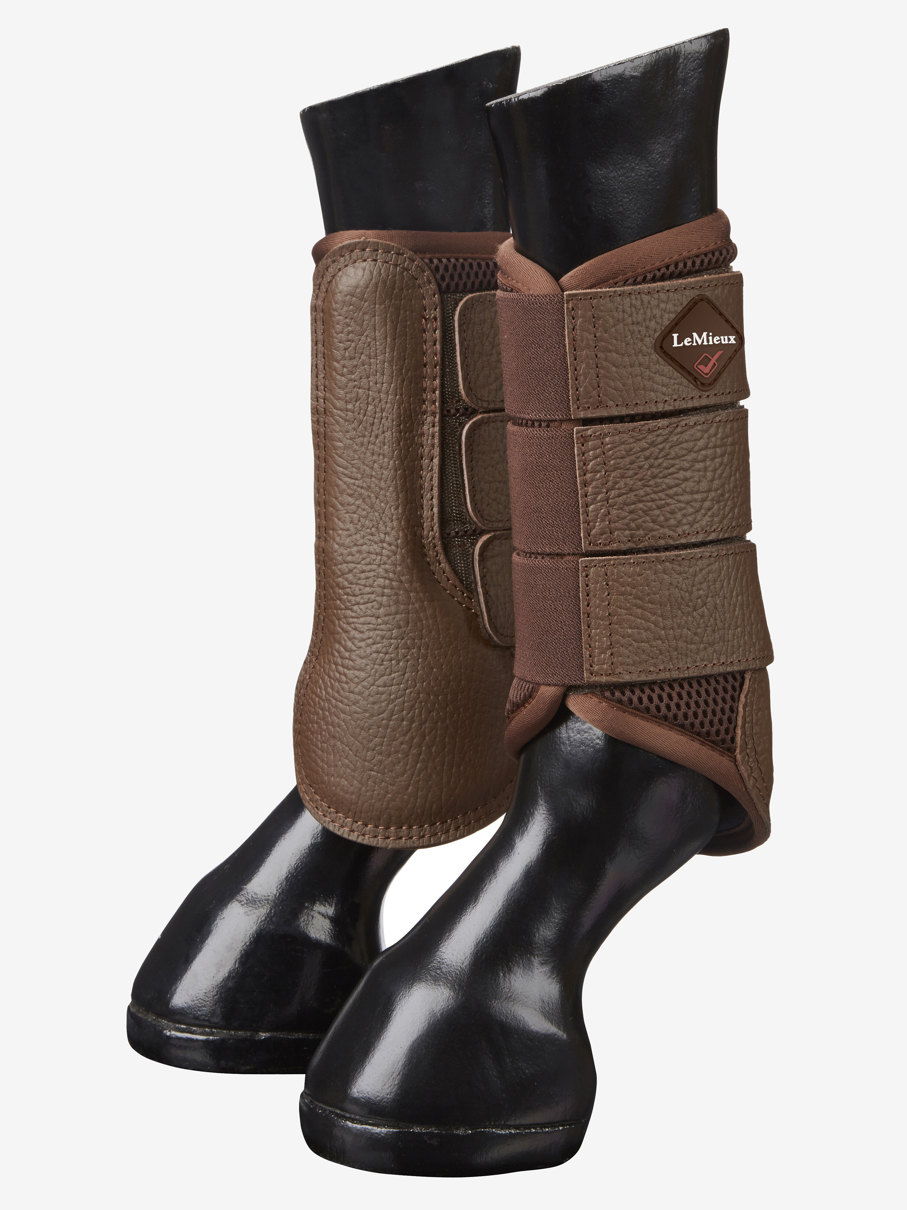 brushing boots brown