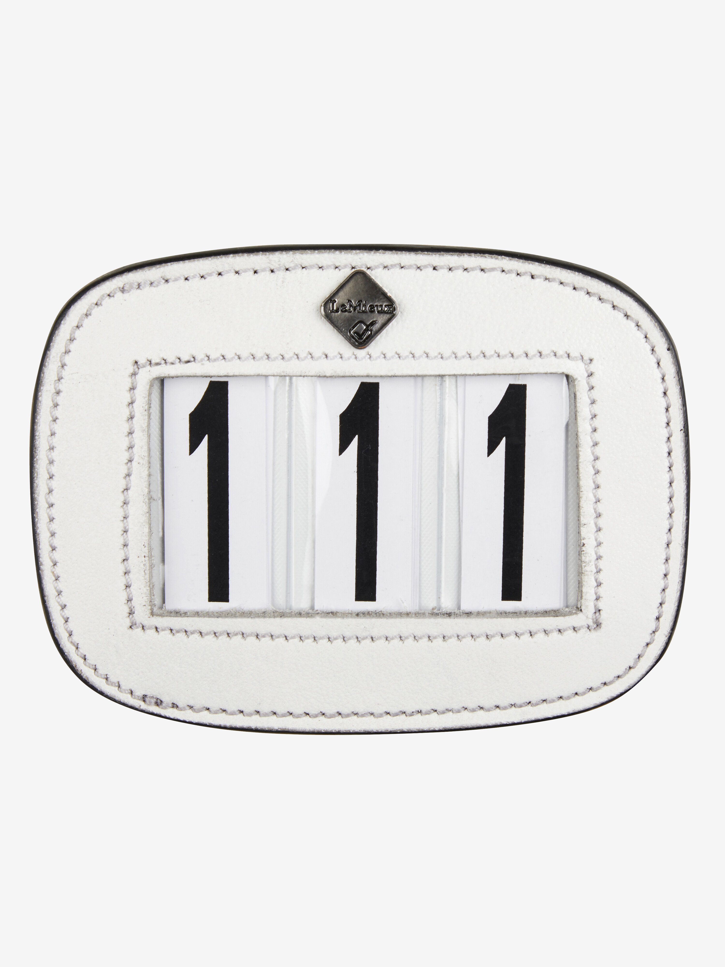 Saddle Number Holder White Horse