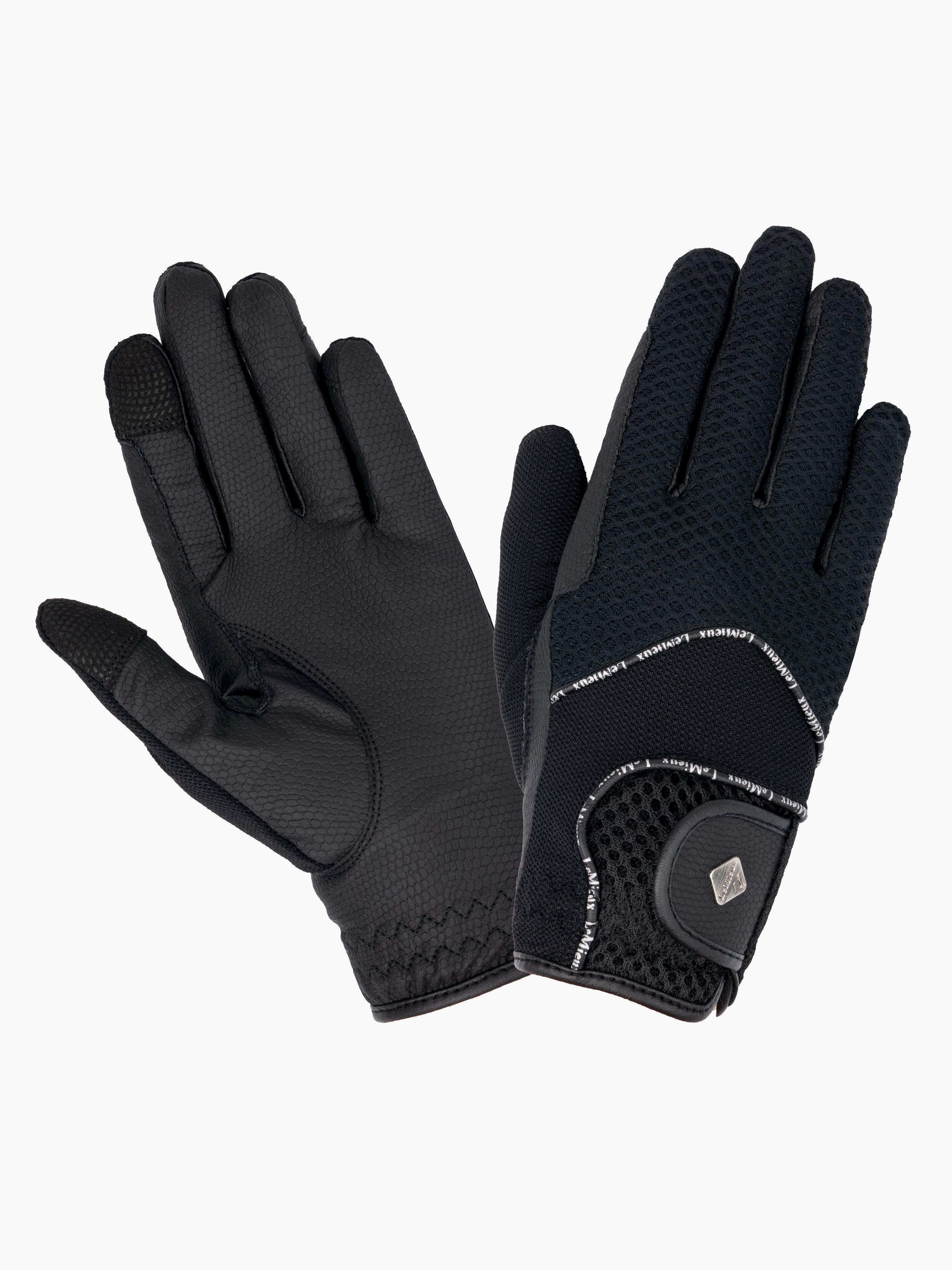 3D Mesh Riding Gloves Black Clothing