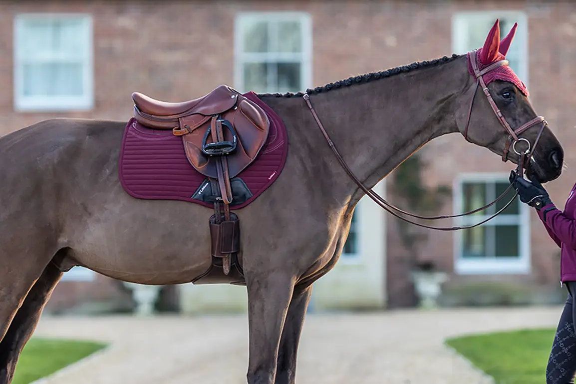 burgundy saddle pads